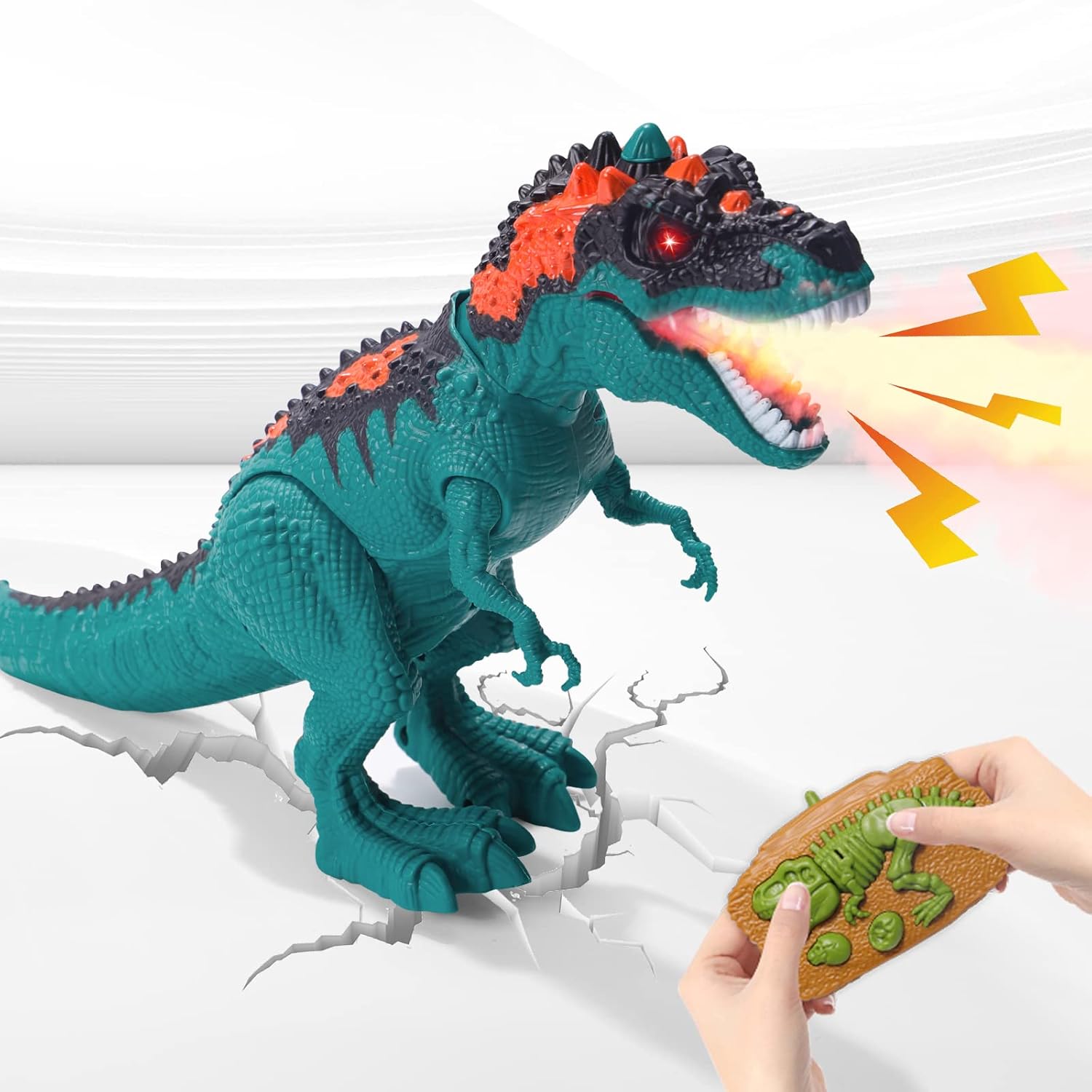 Amazon.com: Remote Control Dinosaur Toys for Kids, RC T-rex Toy with ...