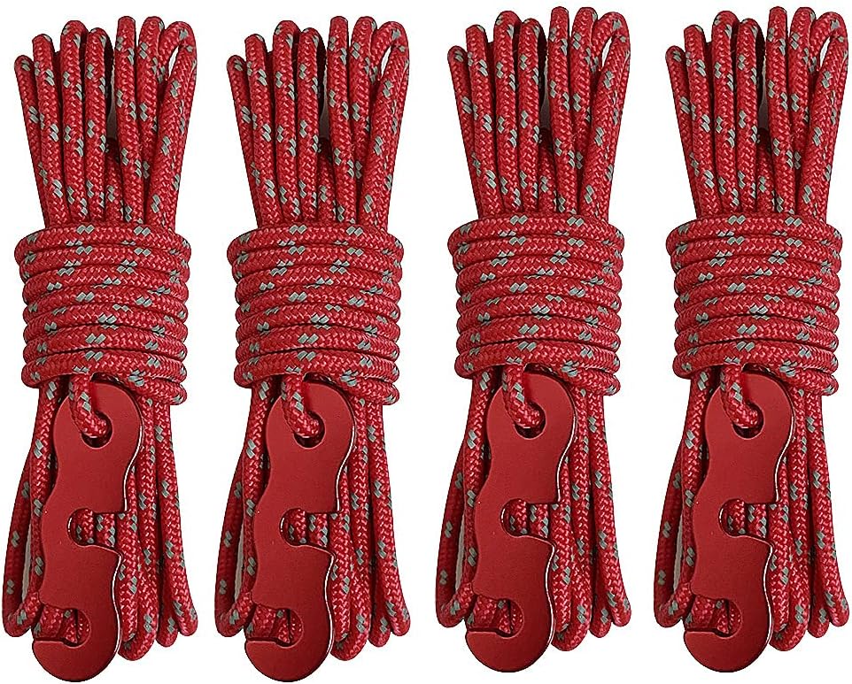 Amazon.com : Flowden Tent Wind Ropes with Tensioners Cord Adjuster ...