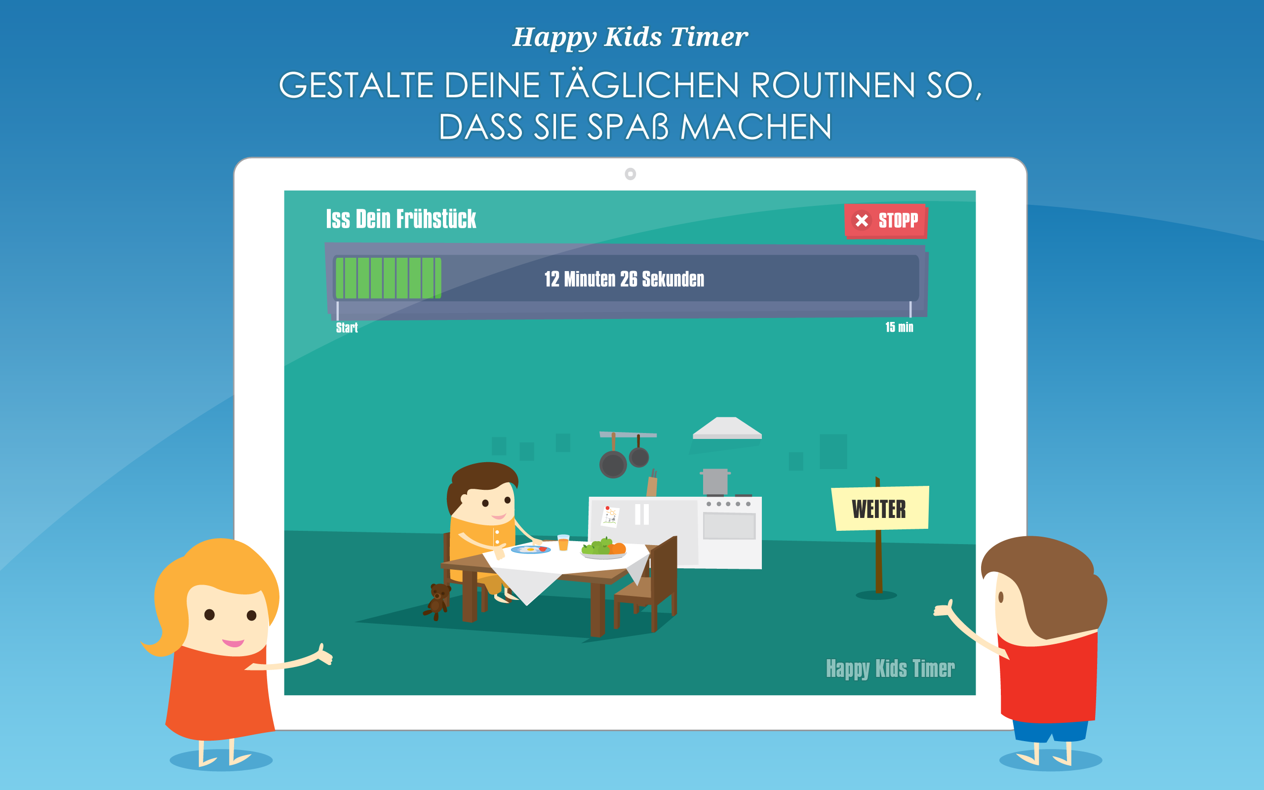 Happy Kids Timer - Lern- und Motivations-App für Kinder, die ihnen bei ...