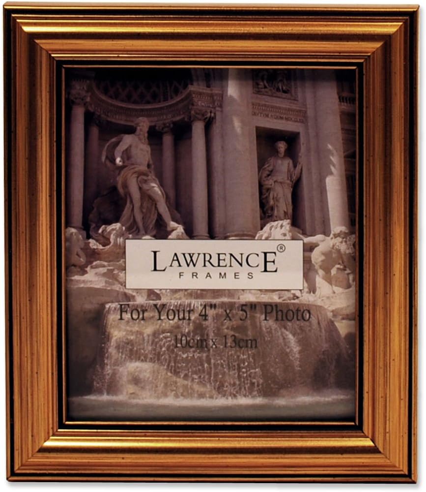 Amazon.com - Lawrence Frames Antique Gold Wood 4x5 Picture Frame ...