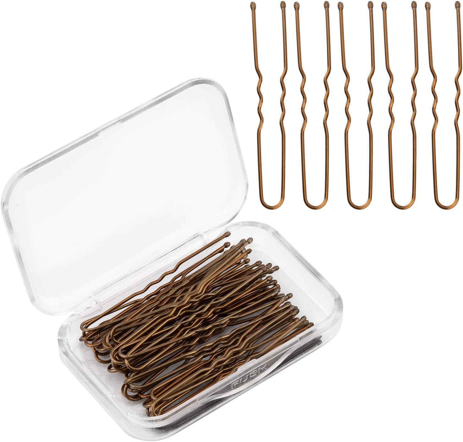 Amazon.com : AIEX 200 Pieces U-Shaped Hairpins Kit Hair Clips Hairpins ...