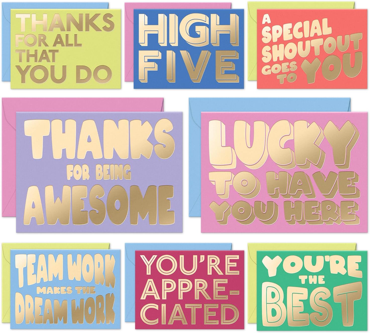 Amazon.com: S&O Employee Appreciation Cards for Coworkers - 8 Designs ...