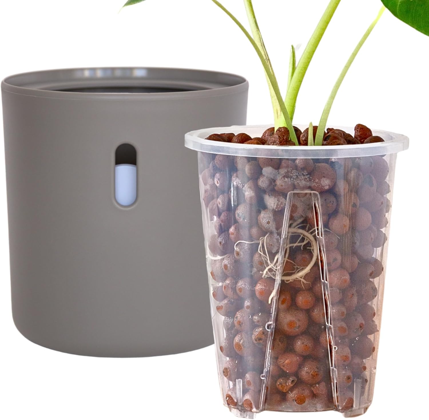 Amazon.com: Self Watering Pot for Leca and Pon, Semi Hydroponic Planter ...