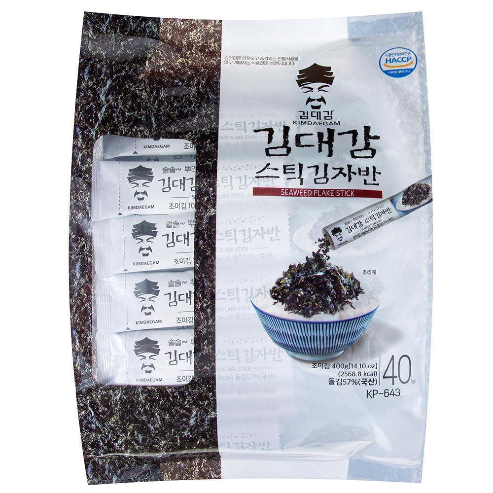 Amazon.com: [KIMDAEGAM] Seaweed Flake Stick, Korean Traditional Snack ...