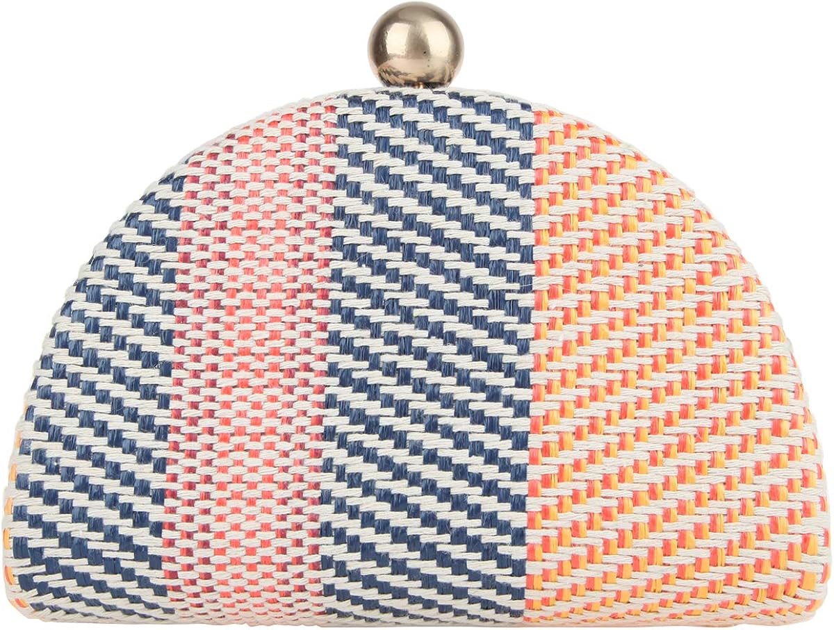 Fawziya Clutch Purse Straw Clutches And Evening Bags-Orange: Handbags ...