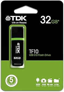 TDK 32GB TF10 USB 2.0 Flash Drive - Black : Amazon.co.uk: Computers & Accessories