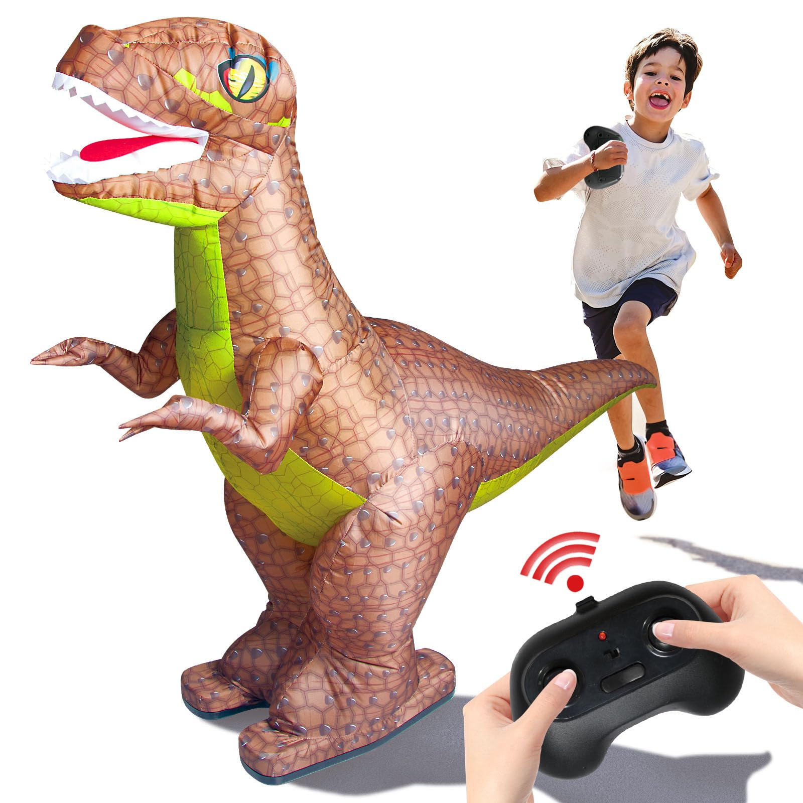 Amazon.com: Glorryearst Rc Dinosaur Toy Inflatable Remote Control Cars ...