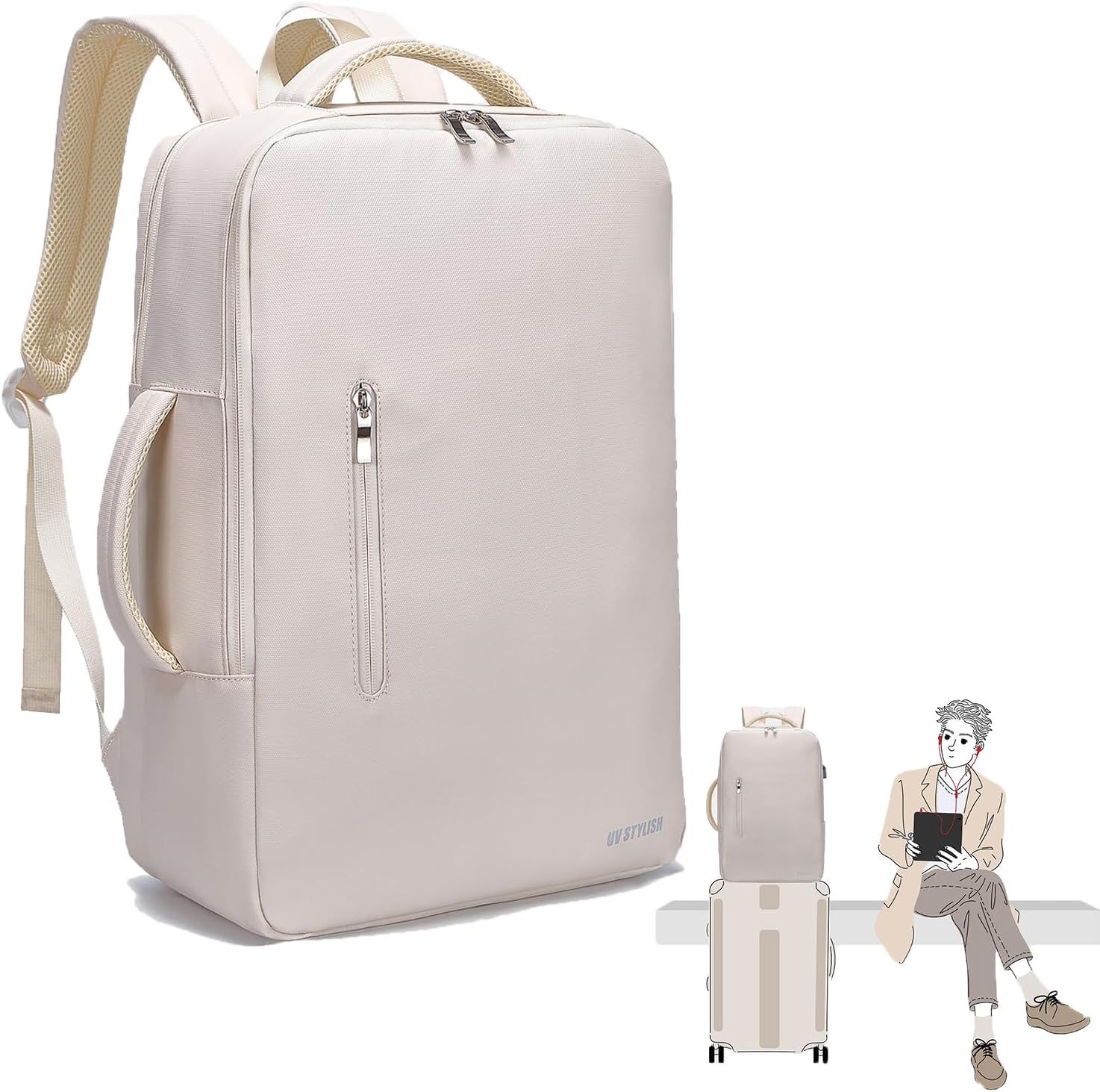 MTLVYS Travel Backpack for Women, Underseat Carry On Traveling Backpack ...