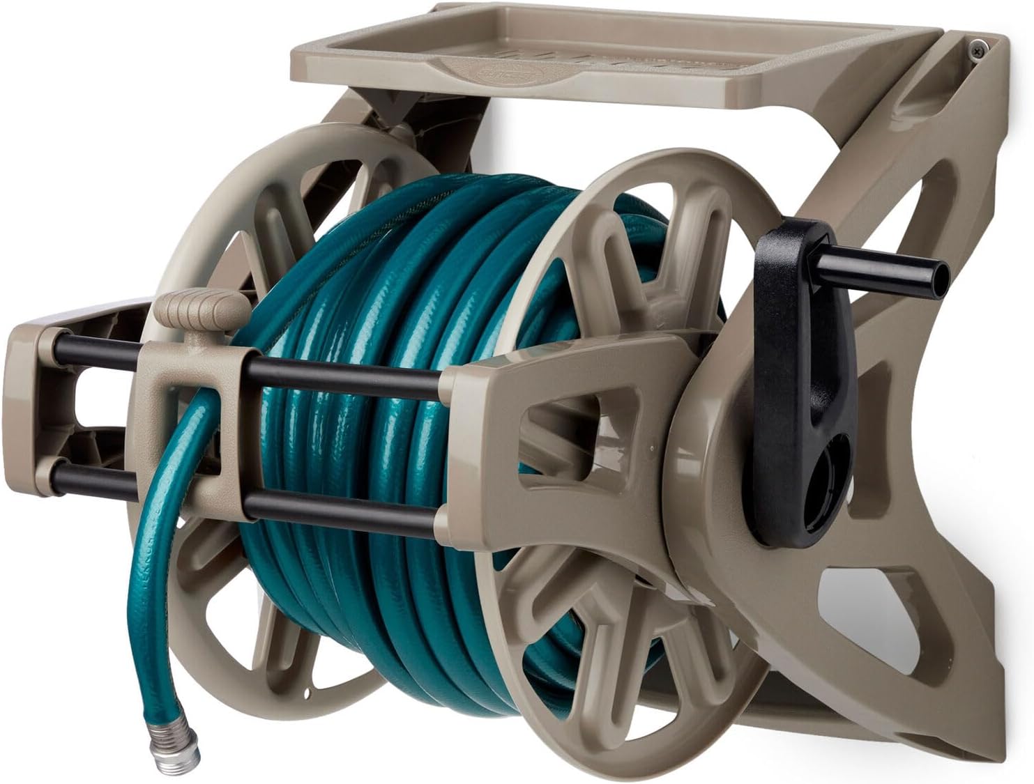 Amazon.com : SLEE Round Garden Water Hose Reel Butler 175 FT Wall Mount ...