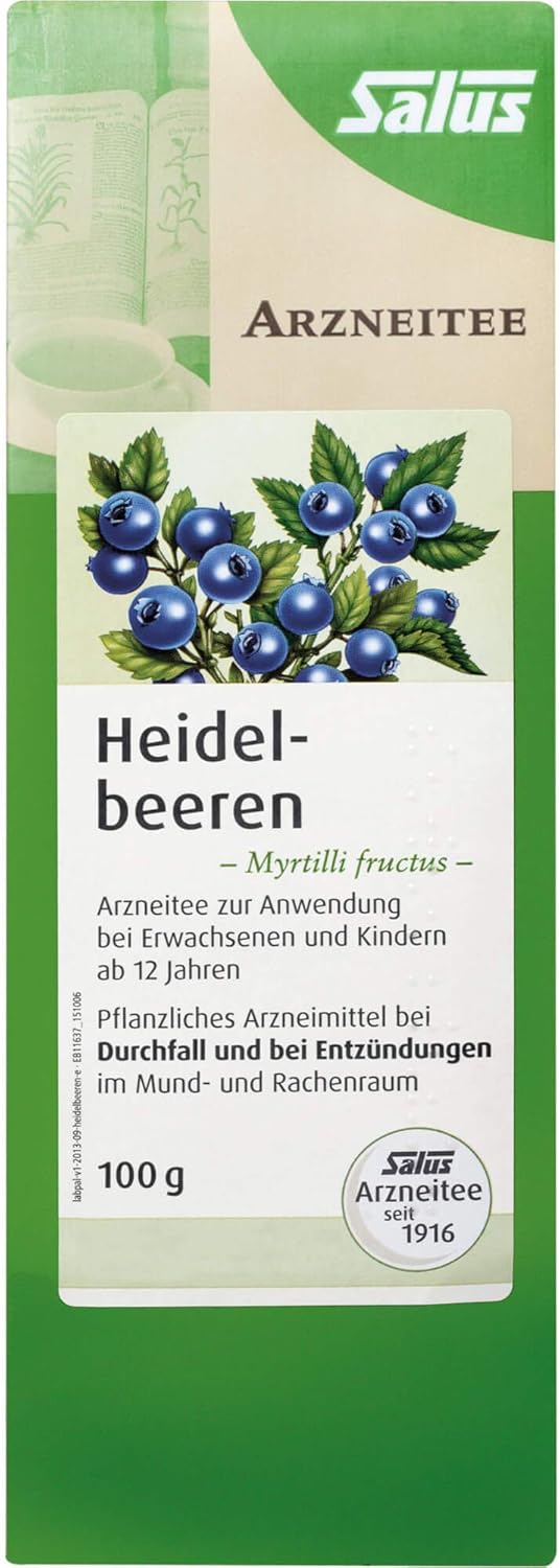 Heidelbeeren Arzneitee Myrtilli Fructus Bio Salus, 100 g : Amazon.de ...
