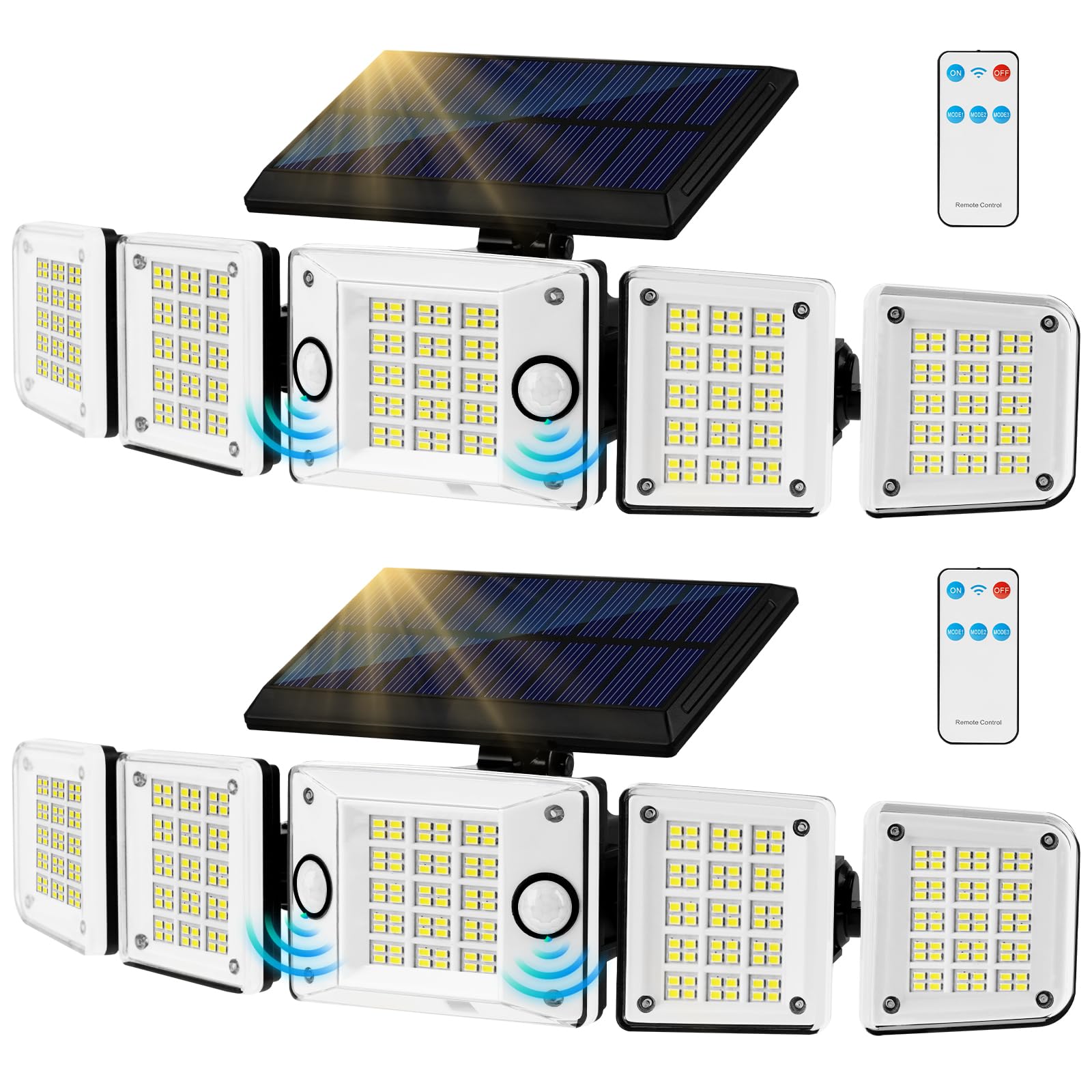 Led Solar Lights Outdoor Waterproof: 3200LM Motion Flood Lights Outdoor ...