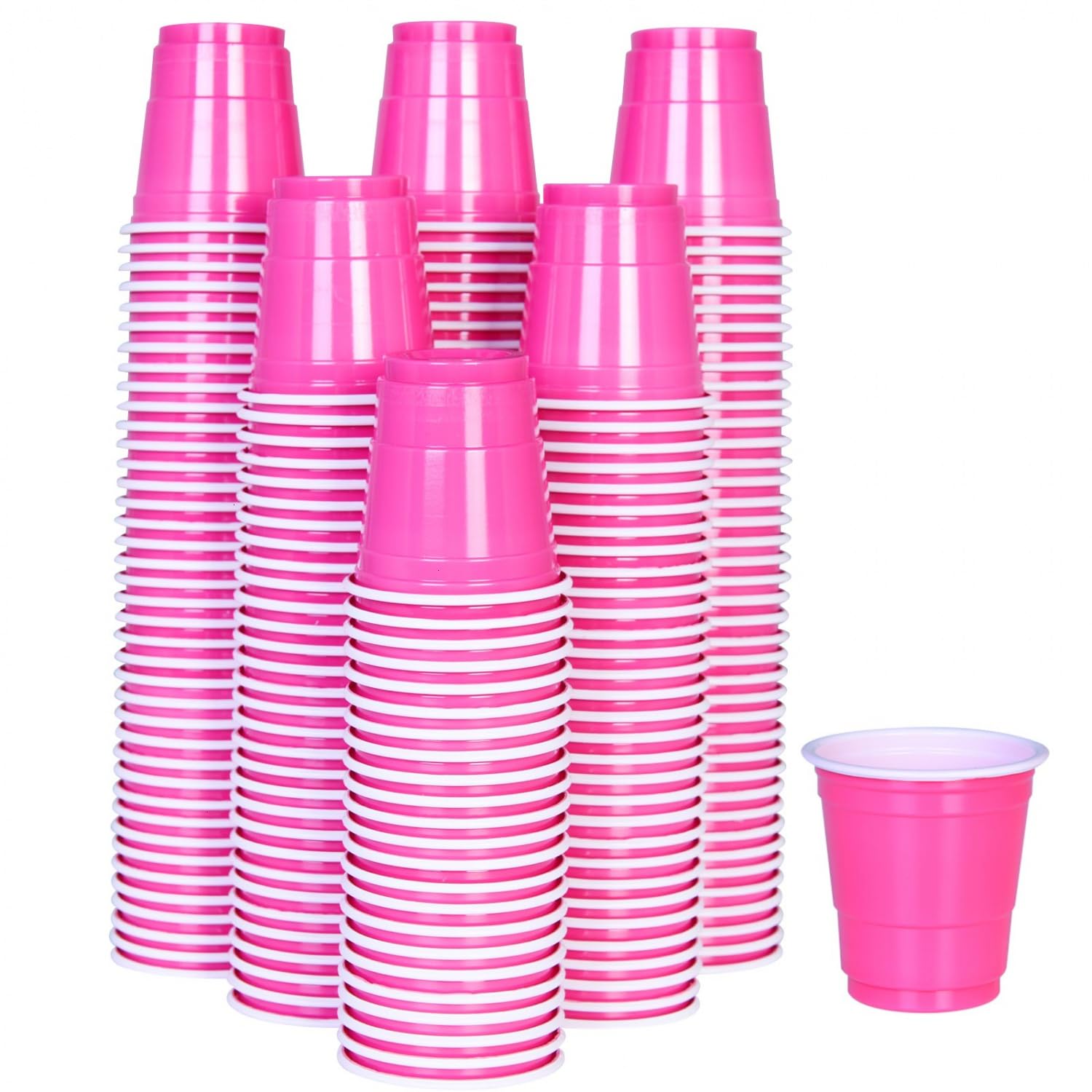 Amazon.com: Vumdua 200 Pcs Disposable Pink Shot Cups, 2 oz Plastic Shot ...