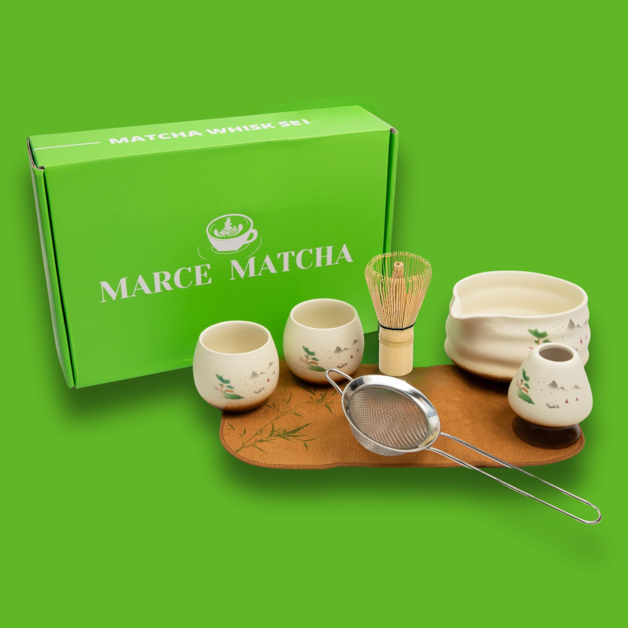 Amazon.com: HAPPY PATH & CO Matcha Whisk Set – 6 Pcs Matcha Kit Set ...