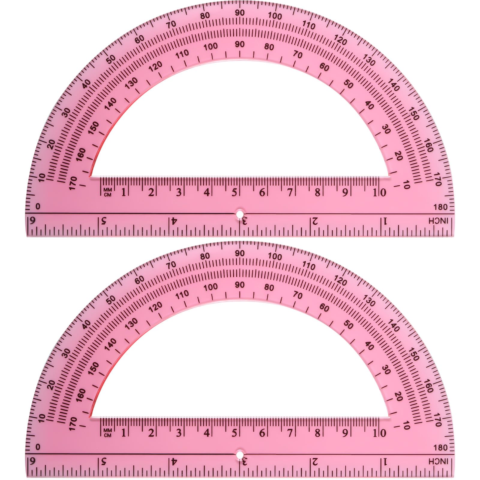 Snapklik.com : EBOOT Plastic Protractor Math Protractors 180 Degrees, 6 ...