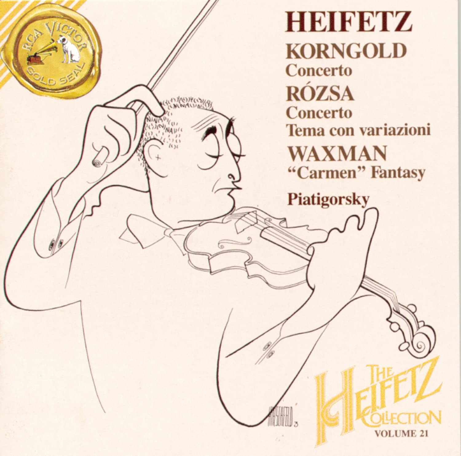 Heifetz-Collection Vol. 21 - Heifetz 21, Korngold, Rozsa, Waxma: Amazon ...