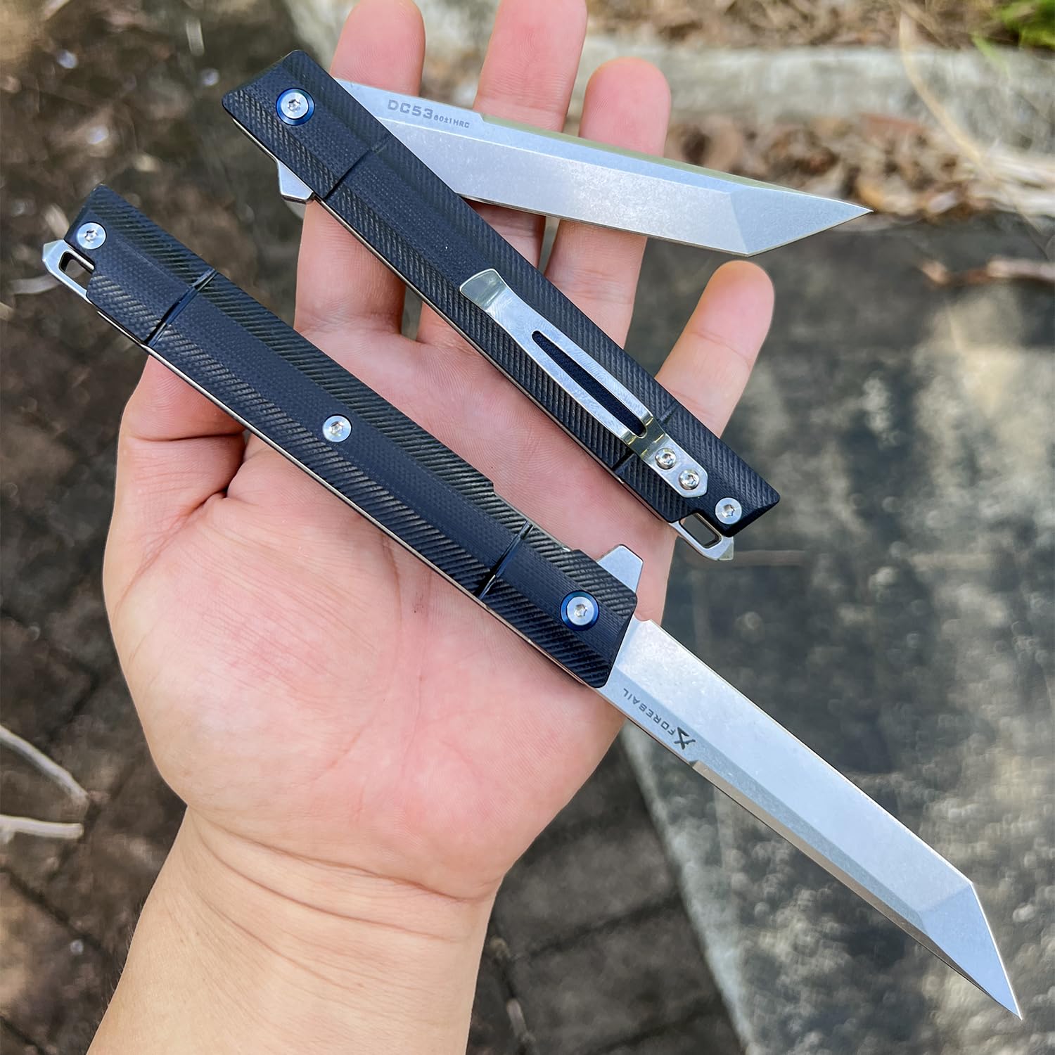 Snapklik.com : FORESAIL Flipper Pocket Folding Knife,DC53 Steel Blade ...