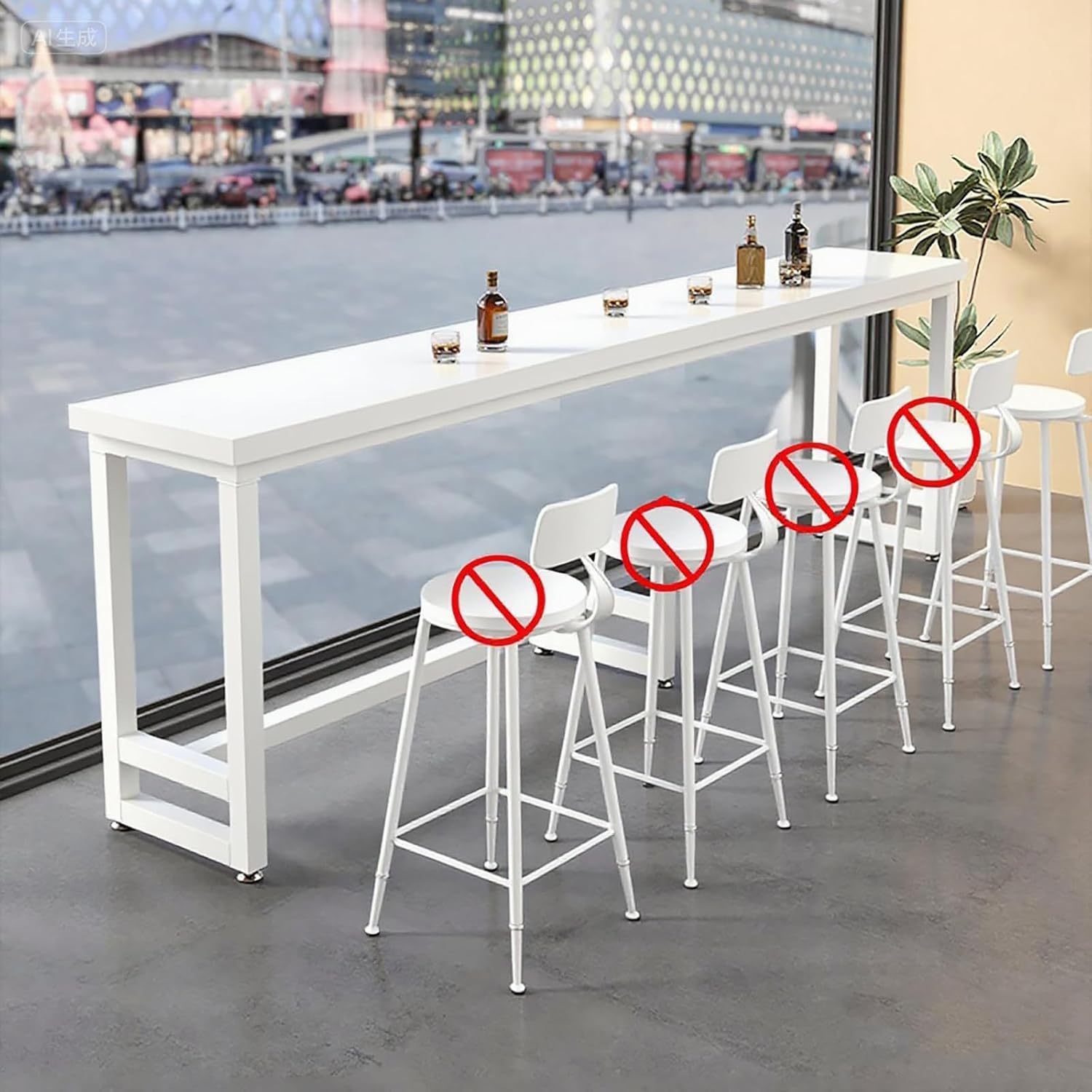Farmhouse Bar Table,Industrial Rectangular Bar Height Dining Table ...