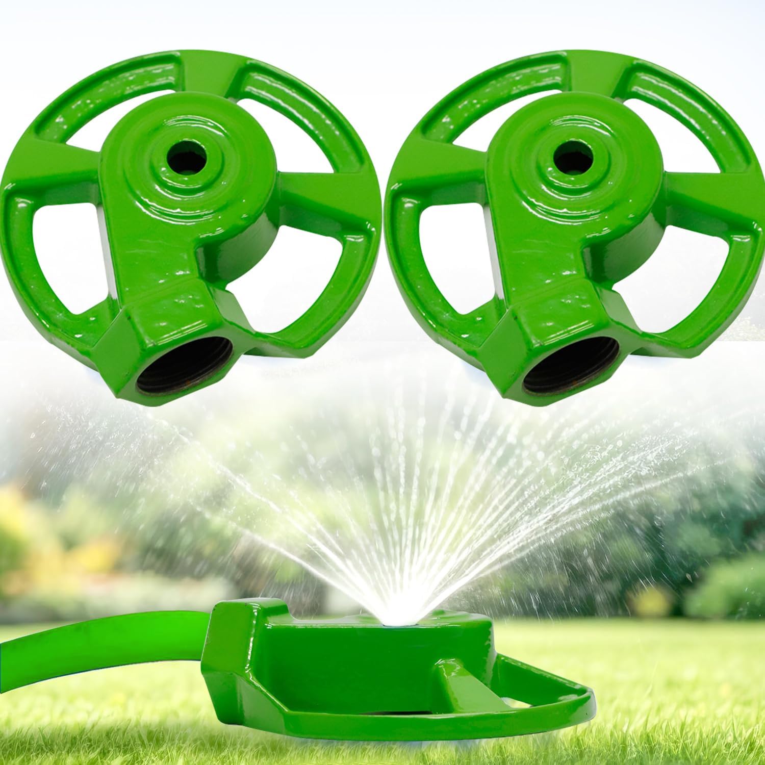 Amazon.com : 2 Pack Cast Iron Sprinkler Metal Lawn Sprinkler American ...