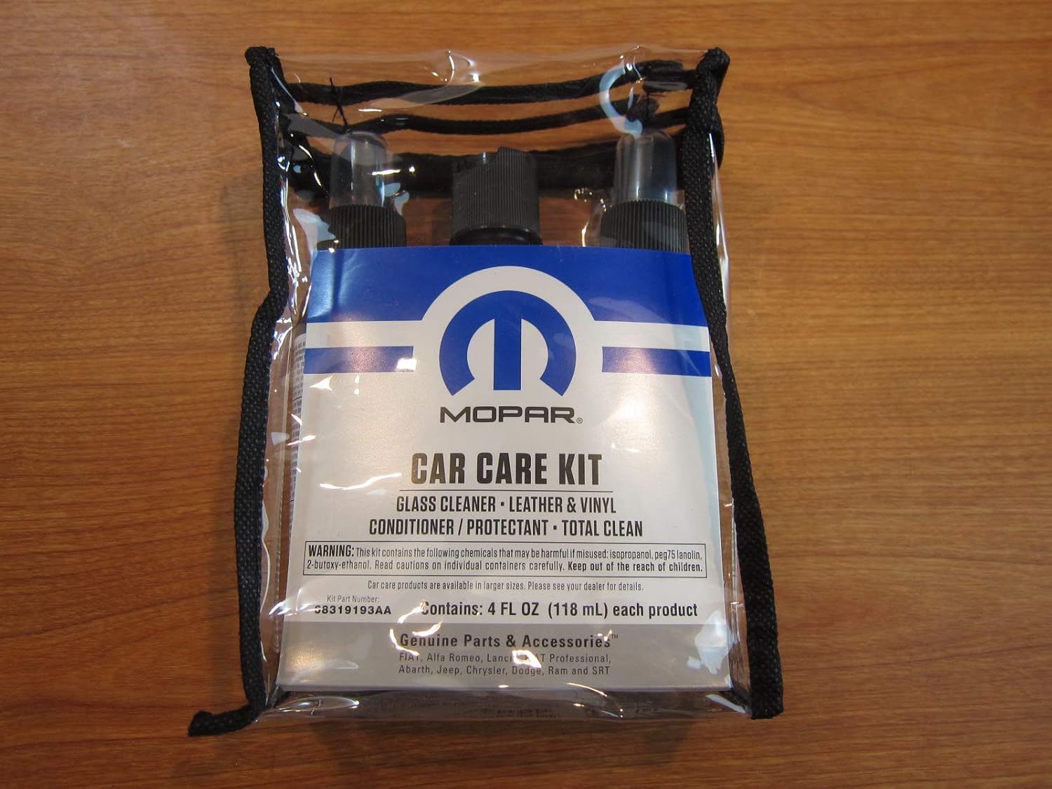 Mopar Car Care Kit Including Glass Leather & Vinyl & All Purpose ...
