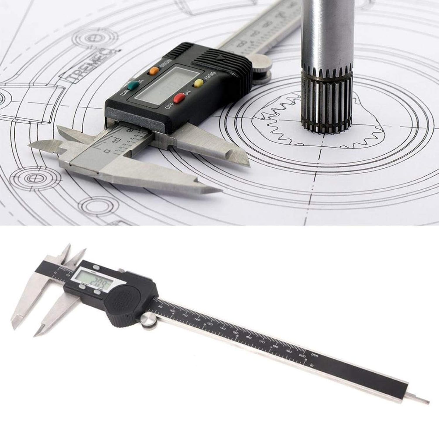 Industrial & Scientific 0-200mm Electronic Vernier Multifunction ...