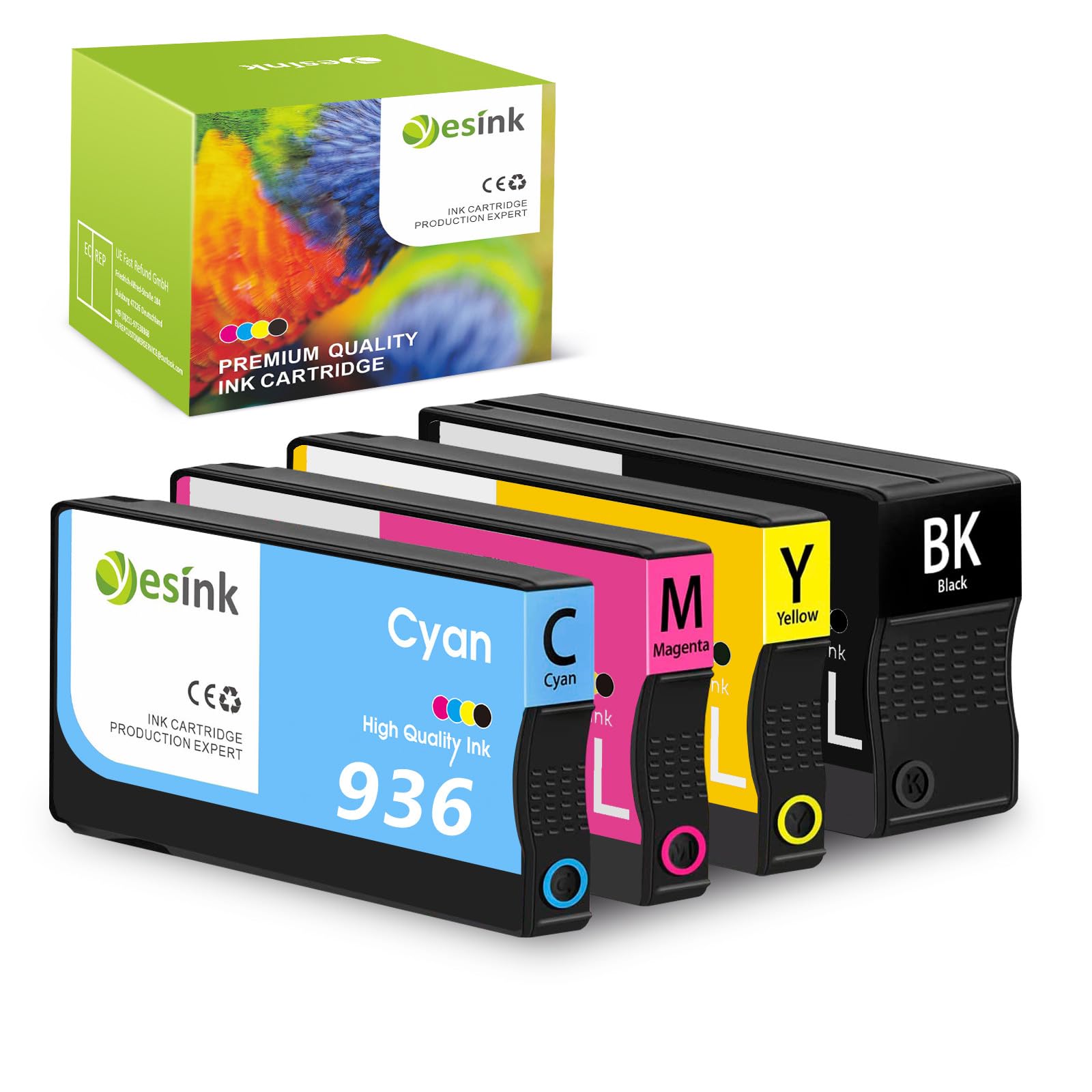 Amazon.com: 936 936e 936xl 936 XL Ink Cartridges Replacement for HP 936 ...