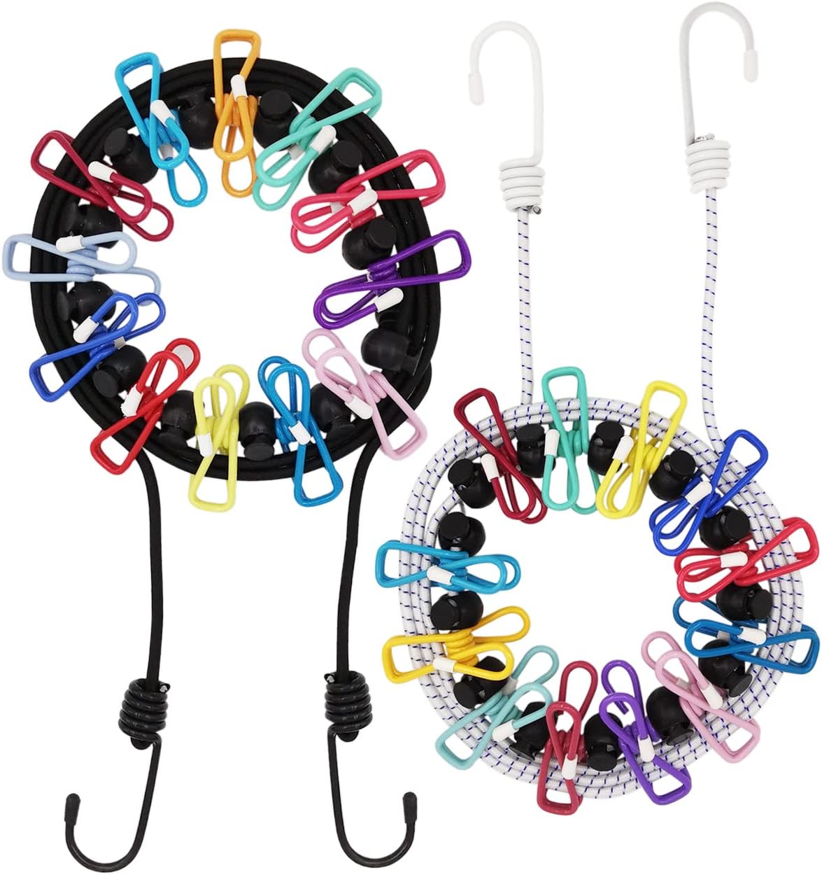 Travel Clothes Washing Line,Extendable Camping Clothesline with Hooks ...