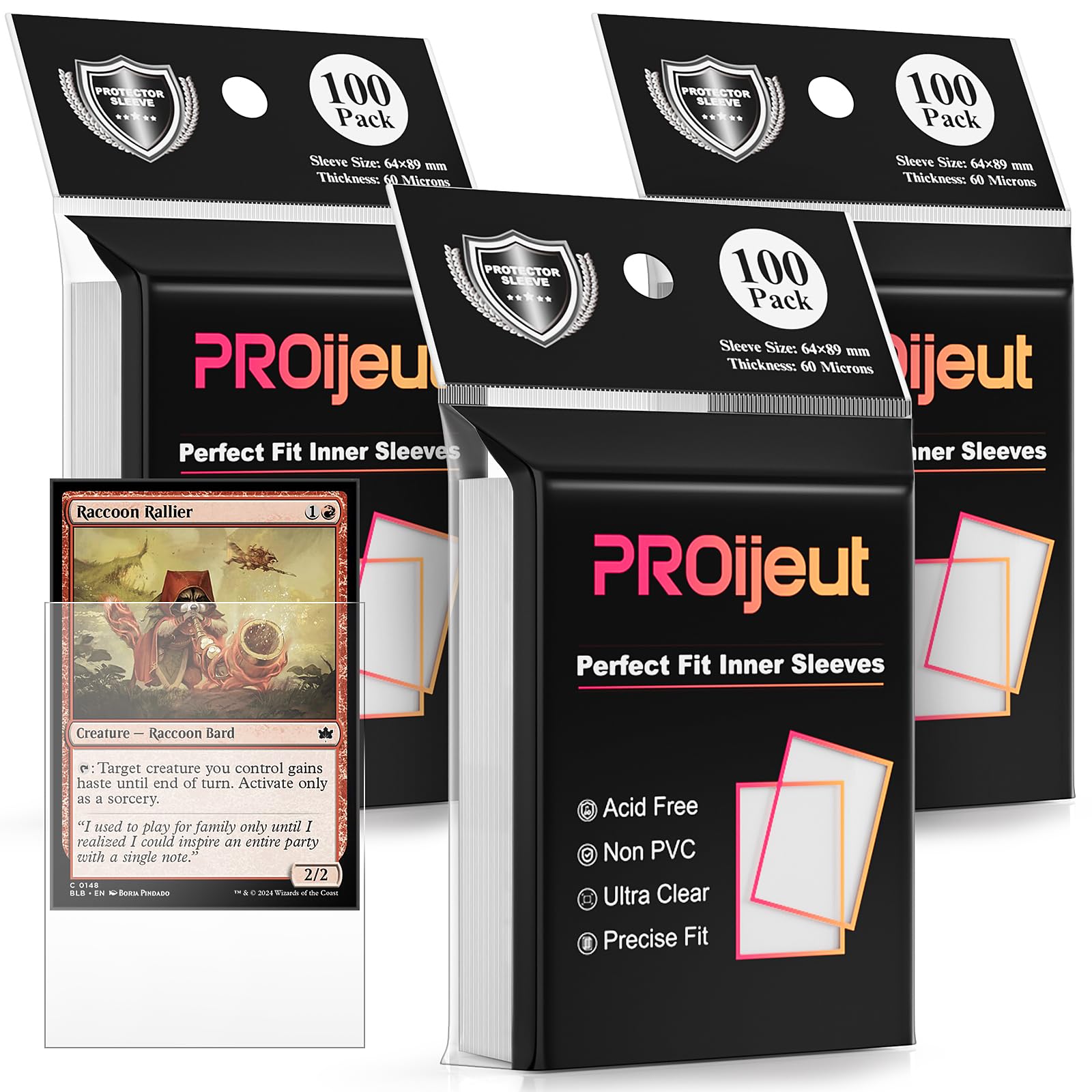 Amazon.com: 300 Pack Card Sleeves Clear, Perfect Fit Inner Sleeves ...