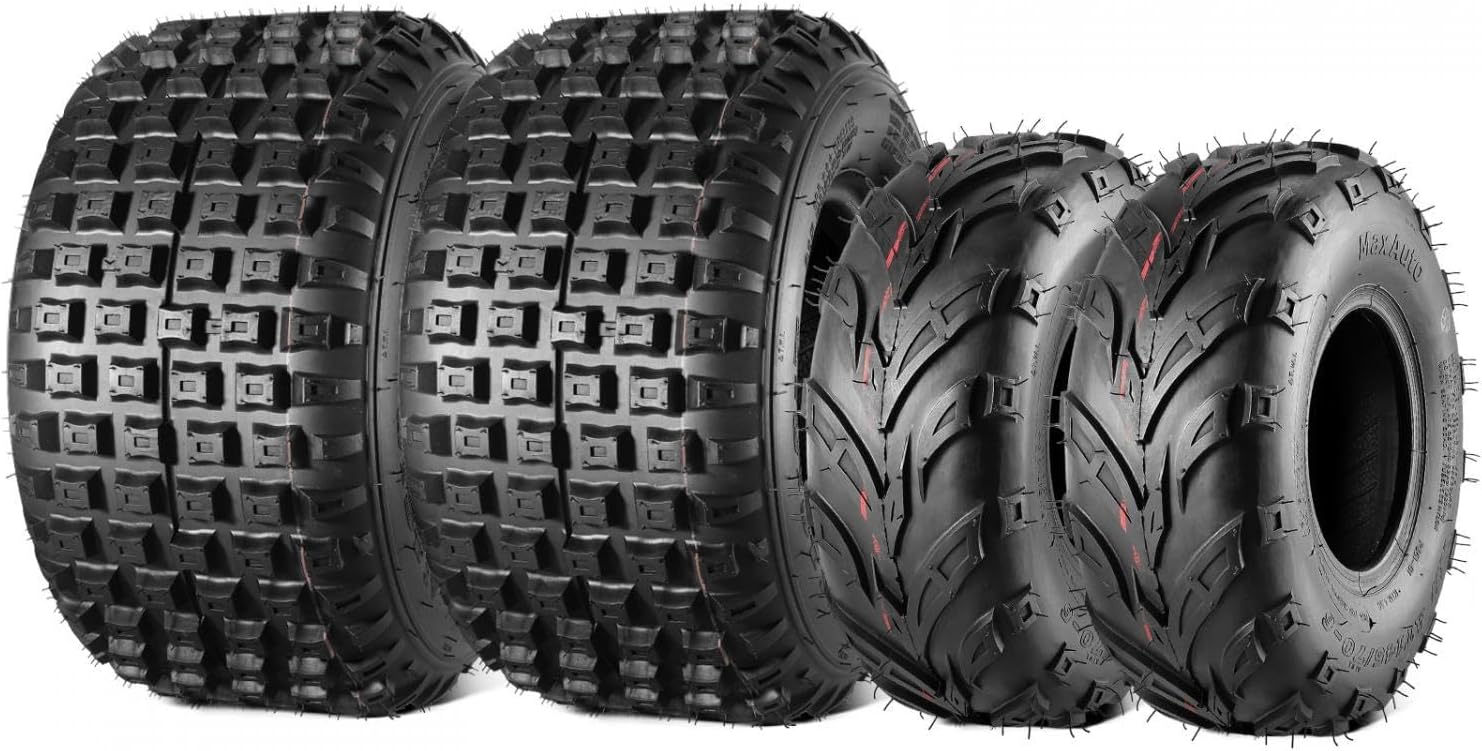 Amazon.com: MaxAuto ATV Tires 145/70-6& 16x8.00-7 Tire, 145 70-6 Mini Bike Tires, 16x8-7 Go-Kart ...