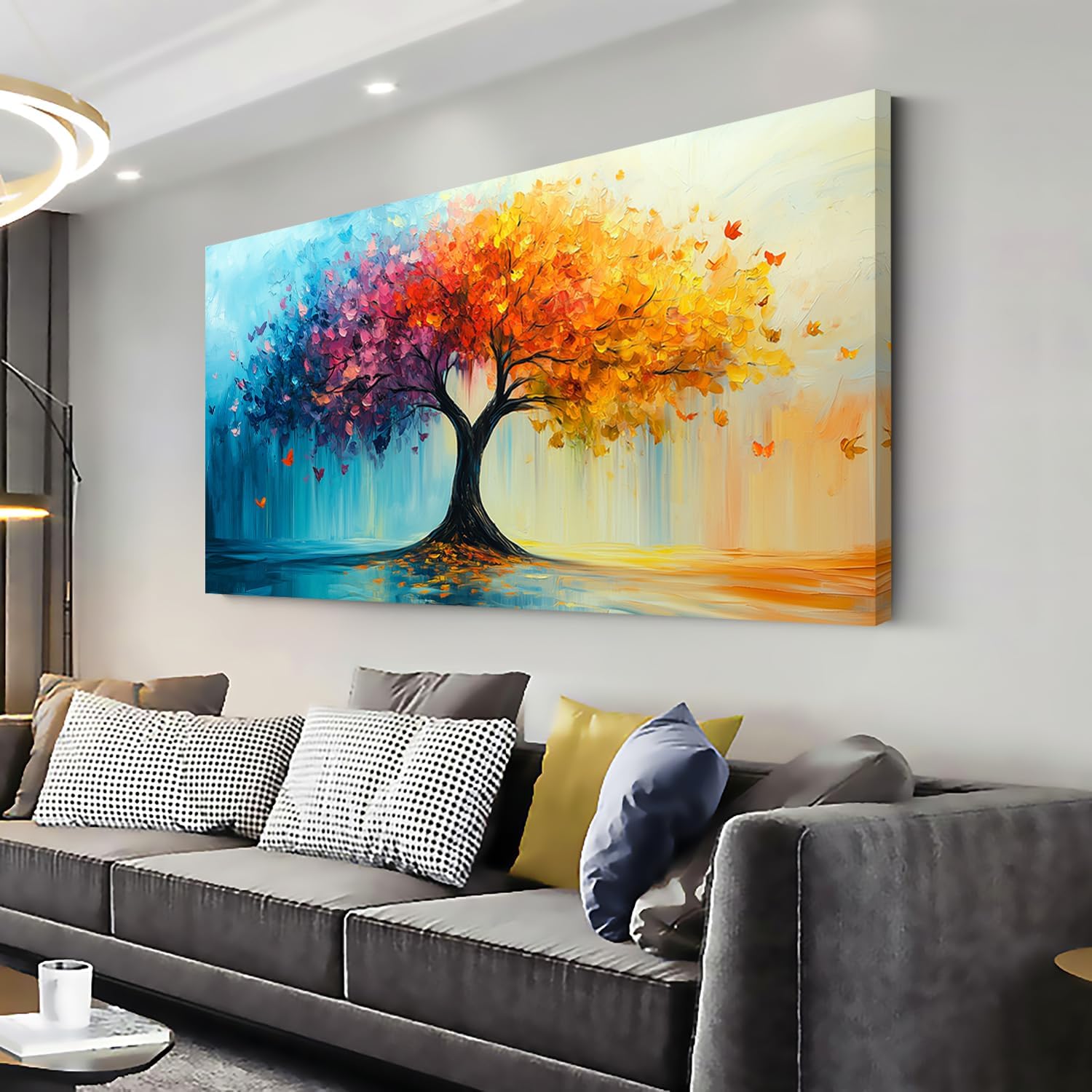 Amazon.com: Tree of Life Canvas Wall Art Abstract Paintings Waterproof ...