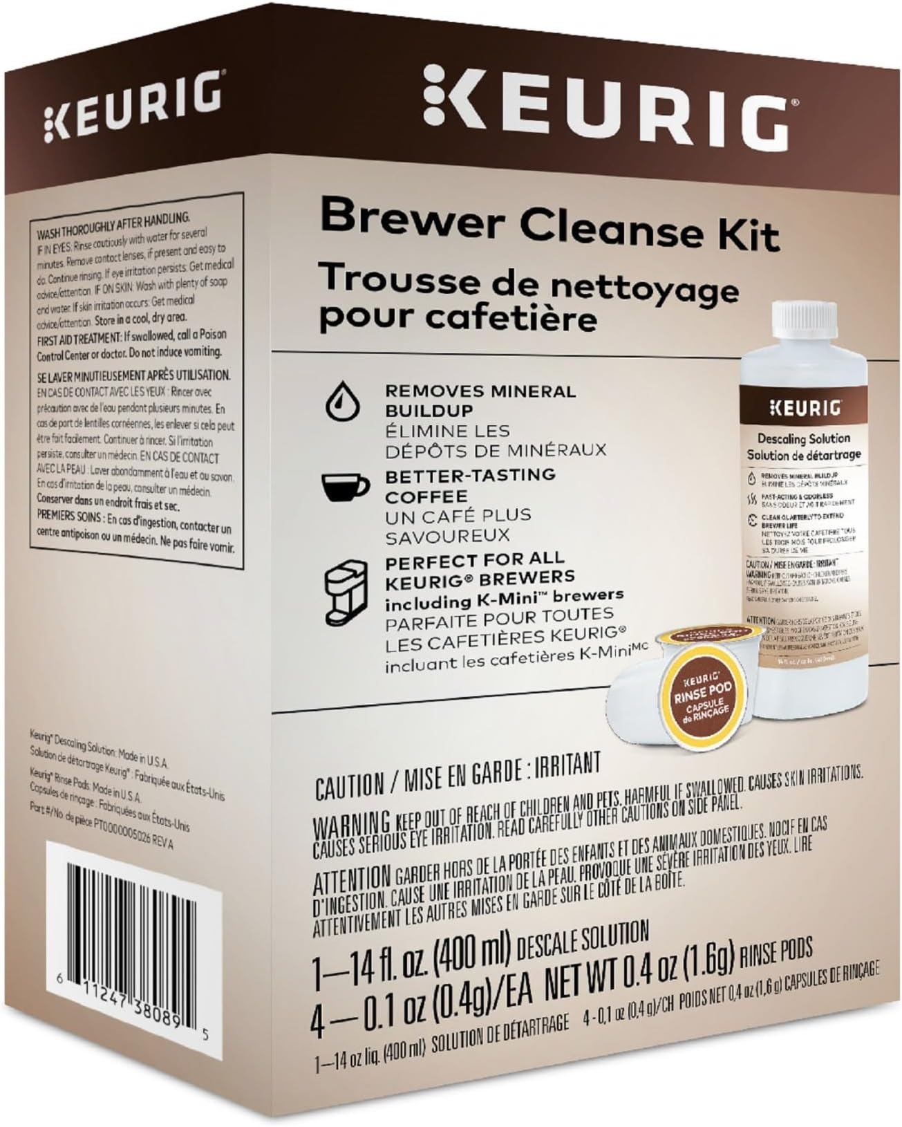 Amazon.com: Keurig Descaling Solution Brewer Cleaner, Includes 28 oz ...