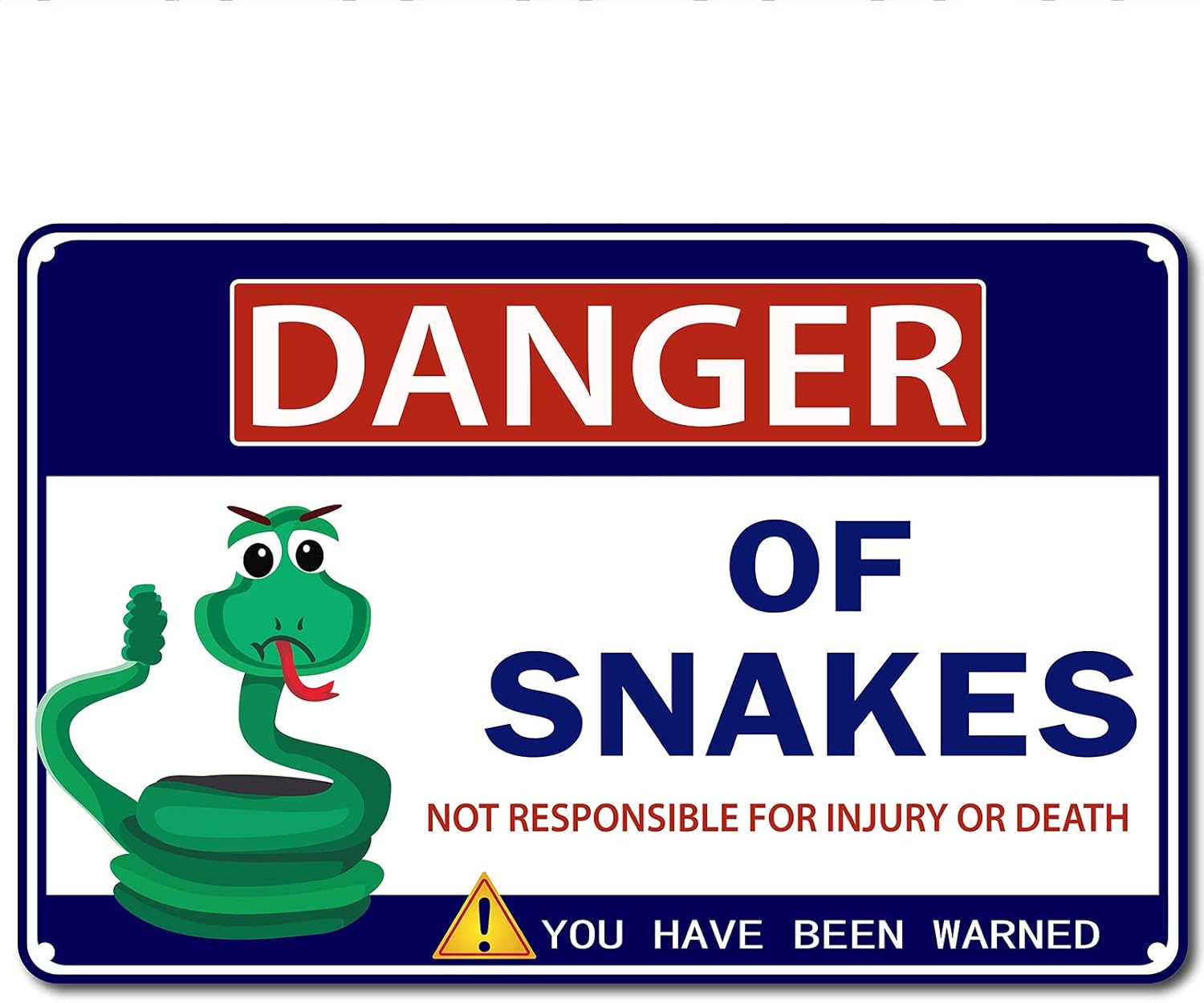 GORGECRAFT DANGER Of SNAKES Sign Snakes Warning Safety Metal Tin Sign ...