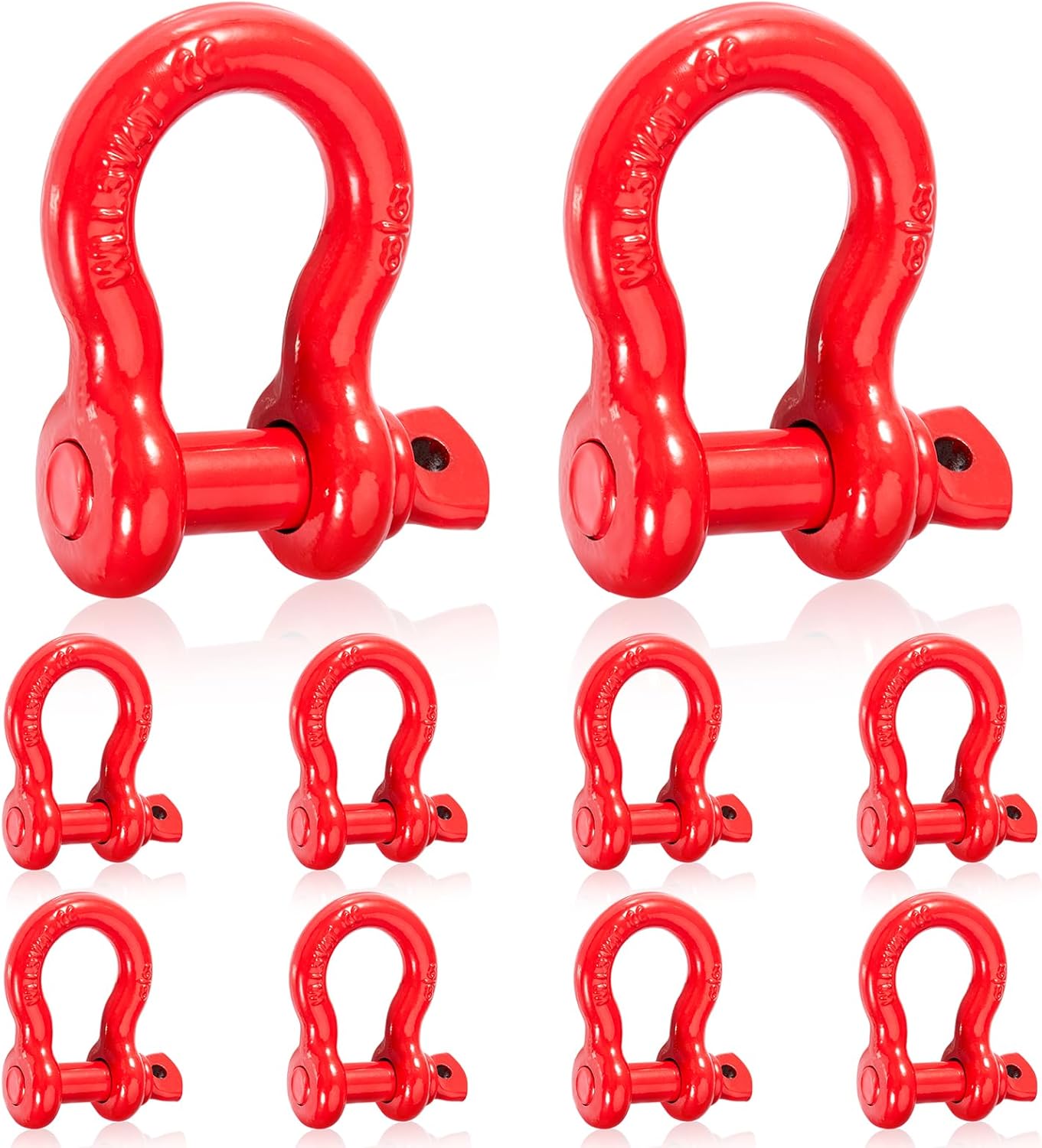 Amazon.com: Gedlex 5/8" D Ring Shackles Forged Carbon Steel with Screw ...