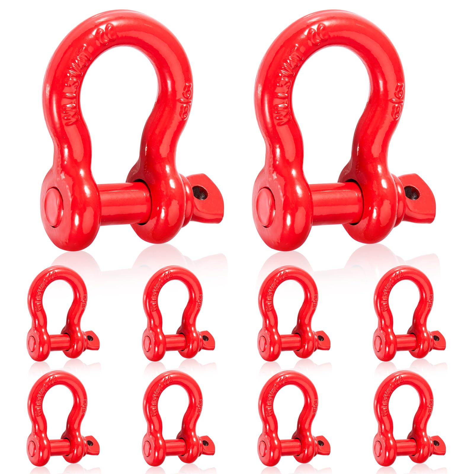 Amazon.com: Gedlex 5/8" D Ring Shackles Forged Carbon Steel with Screw ...