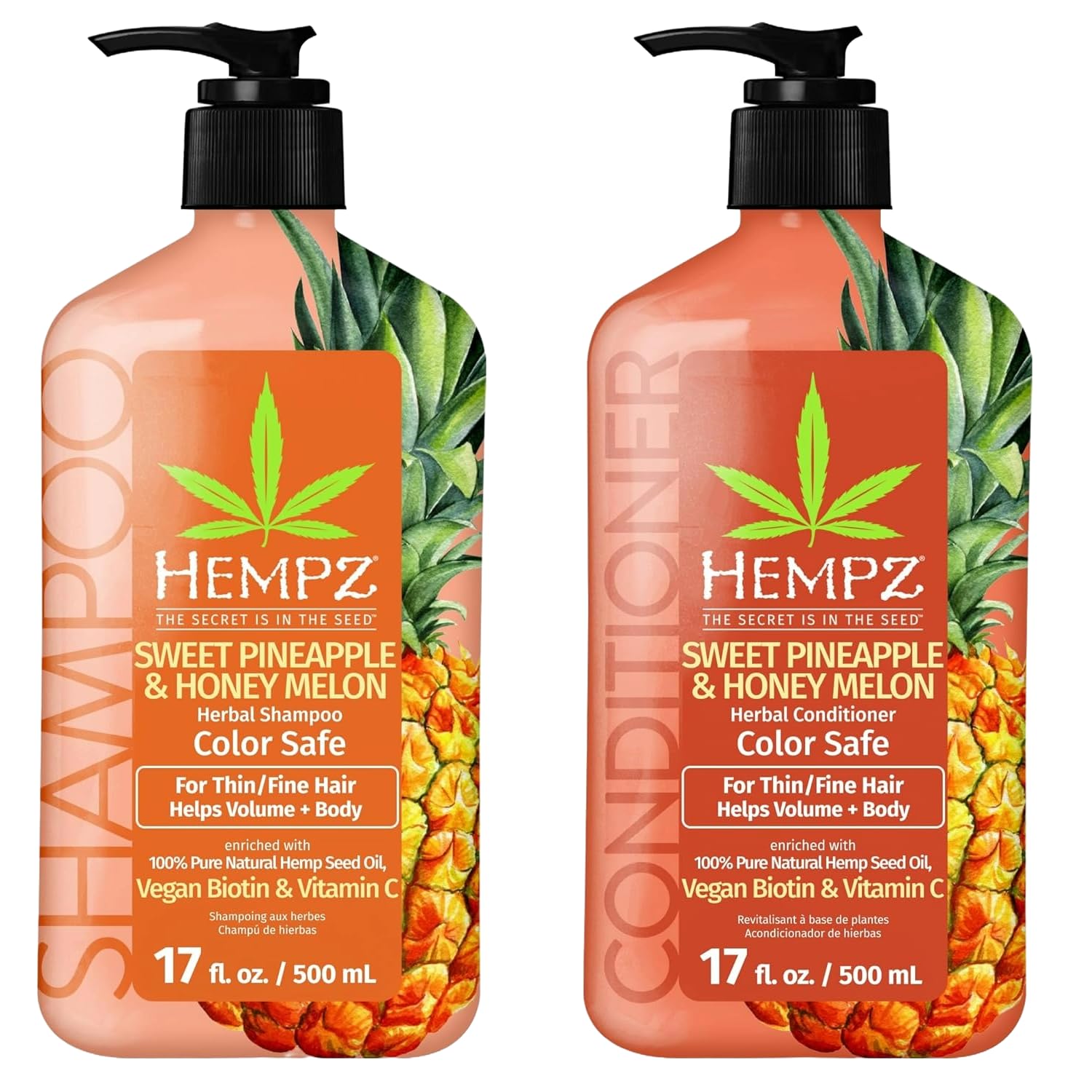 Amazon.com : Hempz Hair Shampoo (17 Oz) & Conditioner (17 Oz) – Sweet ...