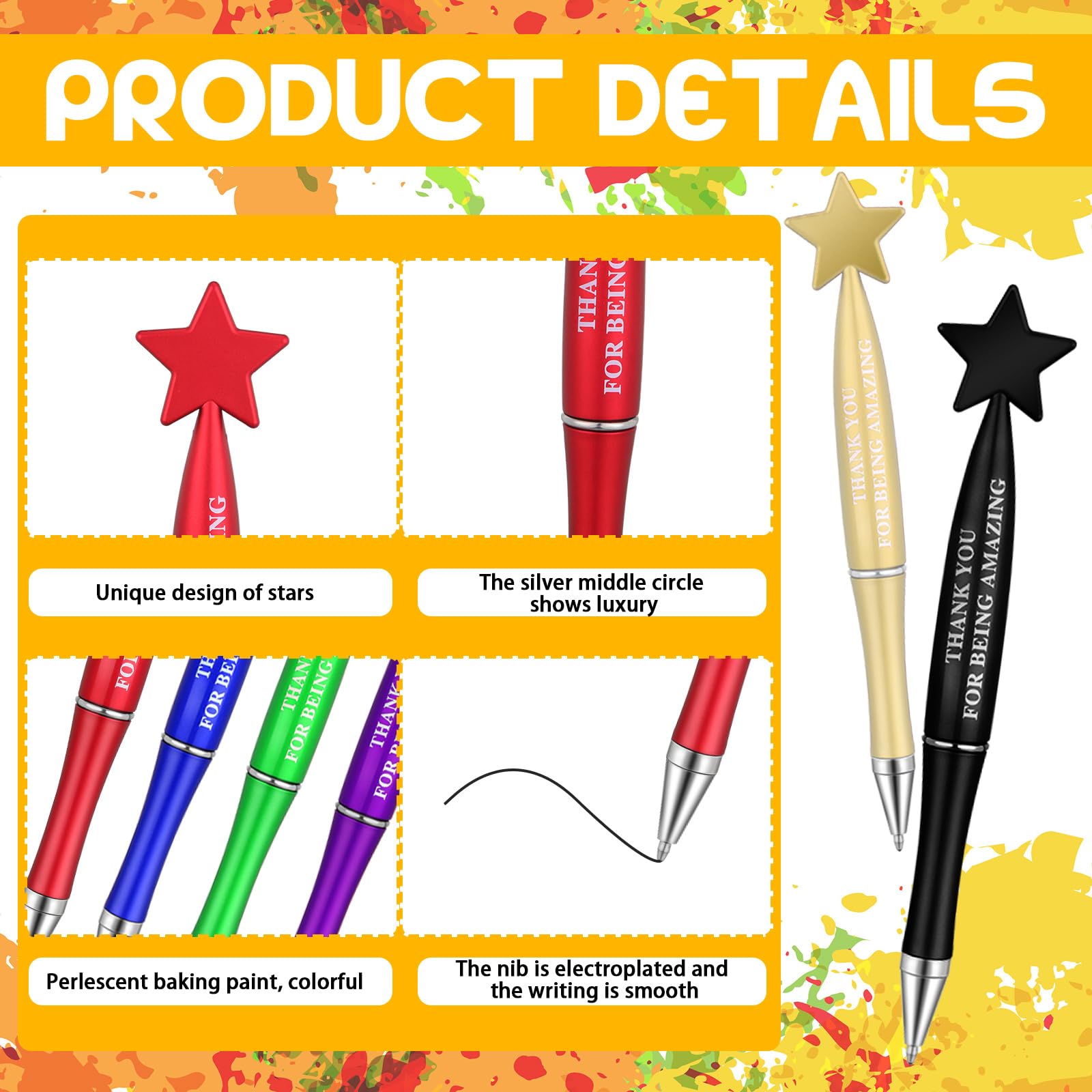 Snapklik.com : Sayglossy 100 Pcs Inspirational Ballpoint Pen Bulk Thank ...
