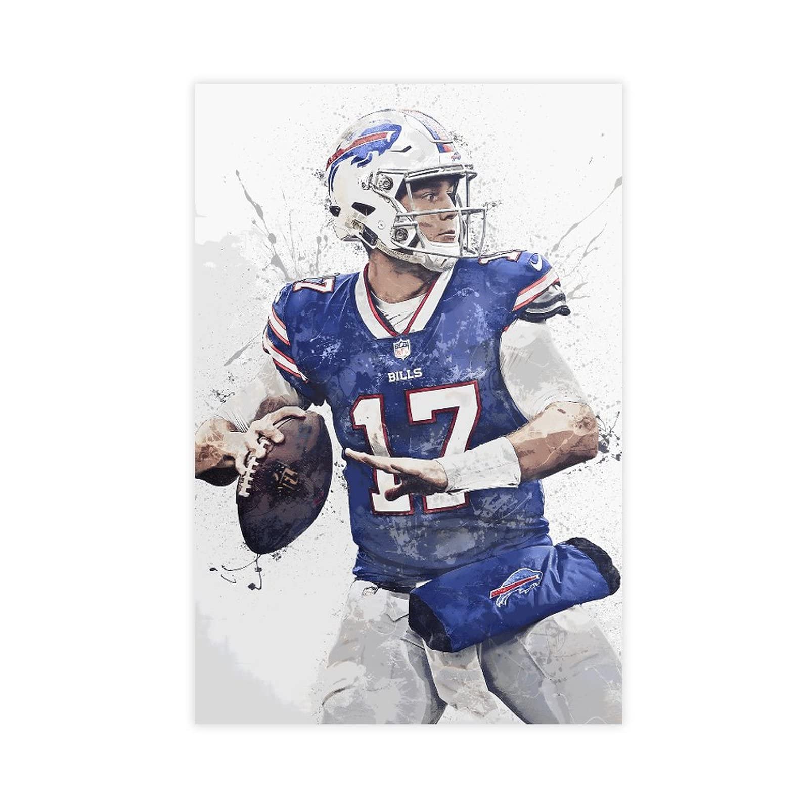 Amazon.com: Josh Allen Poster Sports Star Canvas Poster Wall Art Decor ...