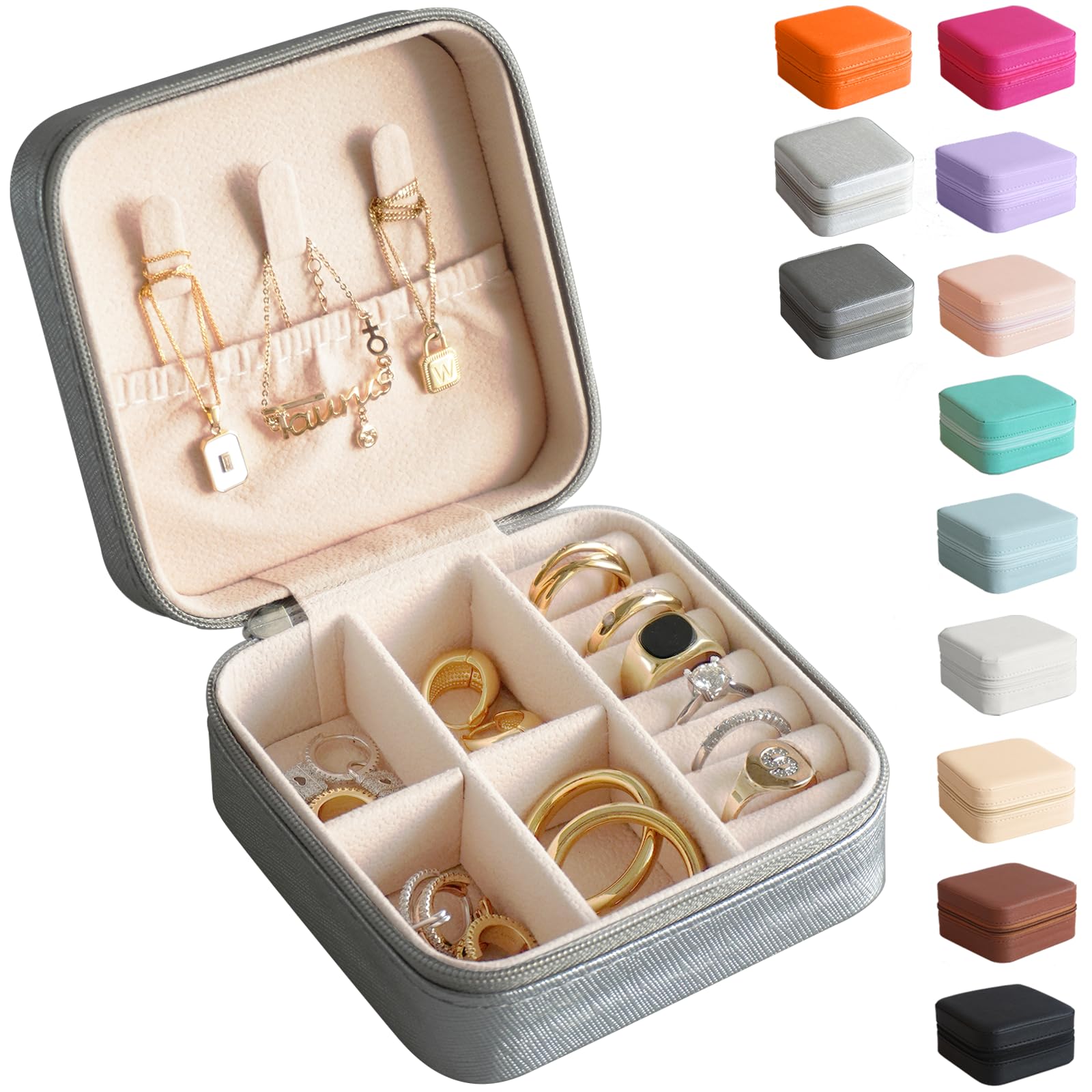 Amazon.com: BeBeGee Travel Jewelry Case, Portable Mini Jewelry Travel ...