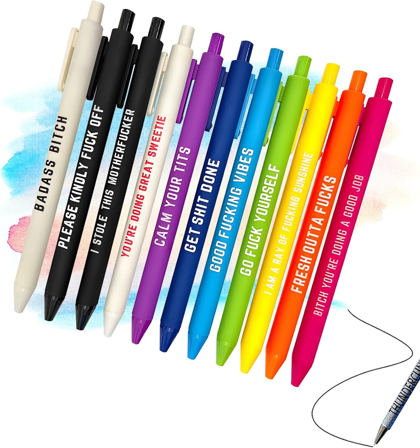 7pcs Swear Word Pens 11pcs Funny Set Daily Pen 11 pcs for Colouring ...
