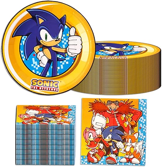 Amazon.com: Sonic The Hedgehog Birthday Party Kits - Bulk Set of 40 ...