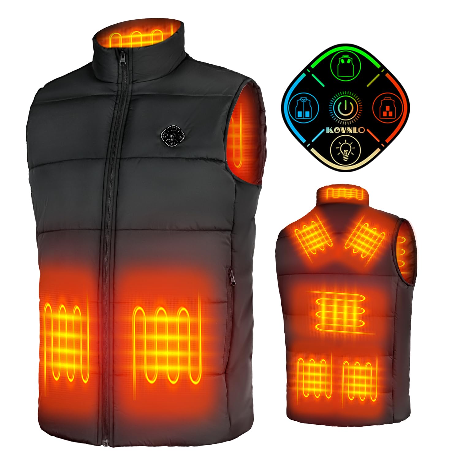 Snapklik.com : KOVNLO Heated Vest For Men, Smart Controller