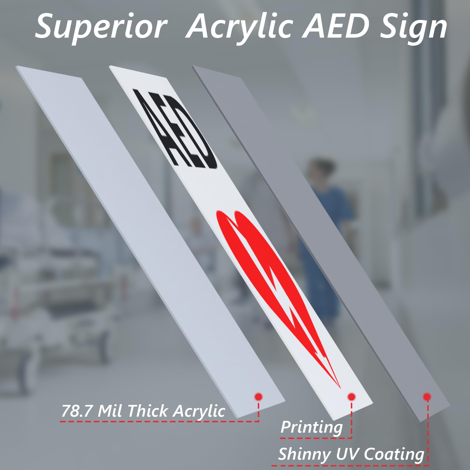 Snapklik.com : AED Projecting Sign