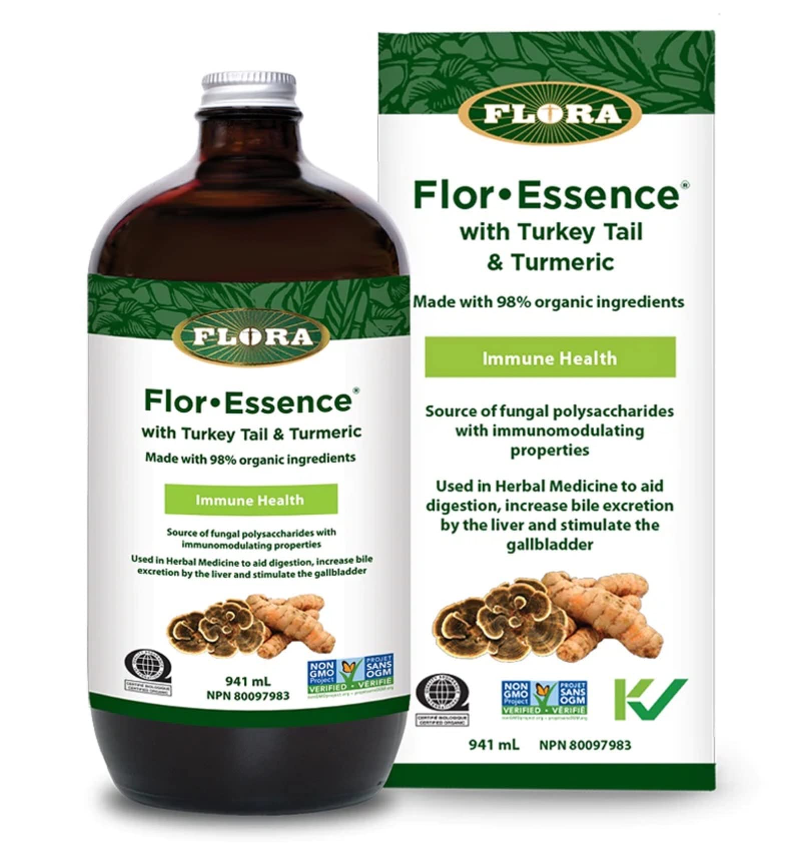 Flora Health Flor•Essence® with Turkey Tail & Turmeric Liquid Tea Blend ...