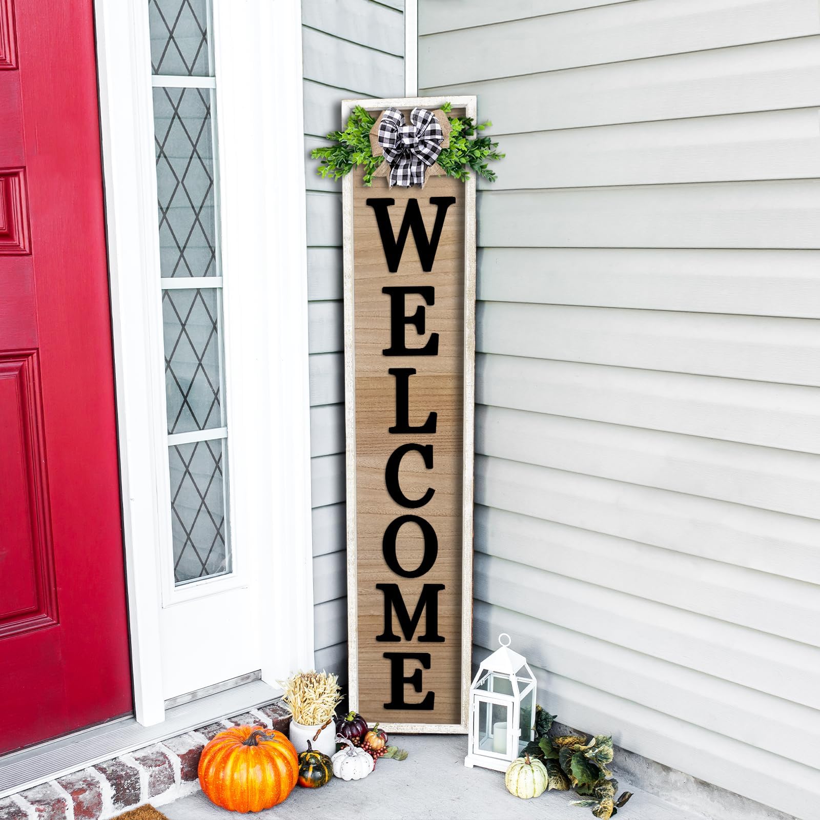 Amazon.com : Outdoor Welcome Sign for Front Porch Standing 45"X9 ...
