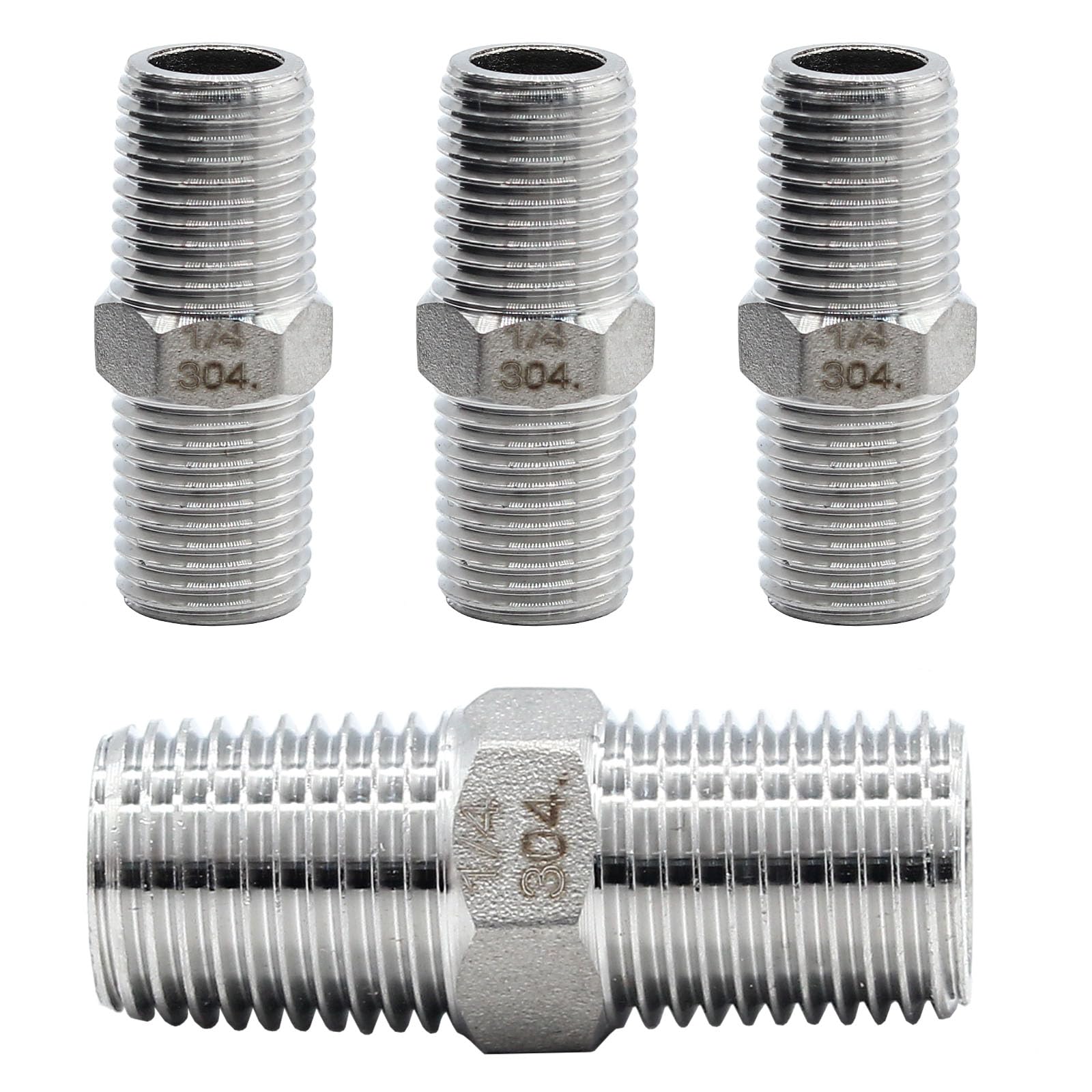 Amazon.com: Cionyce 304 Stainless Steel Threaded Pipe Fittings Pack of ...