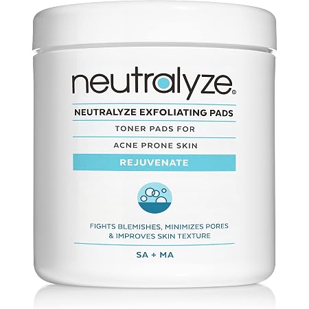 Amazon.com: Glycolic/Salicylic Acid 10/2 Acne Control Pads with 10% ...