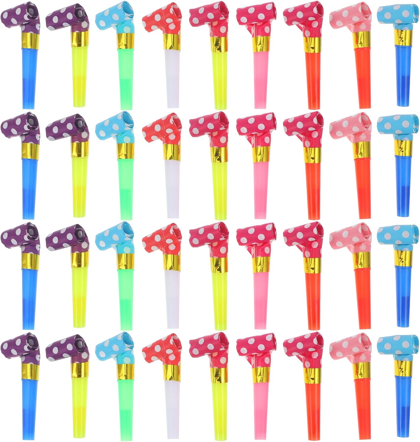 Amazon.com: 60pcs Polka Dot Paper Blowing Dragon Noiseless Blowouts ...