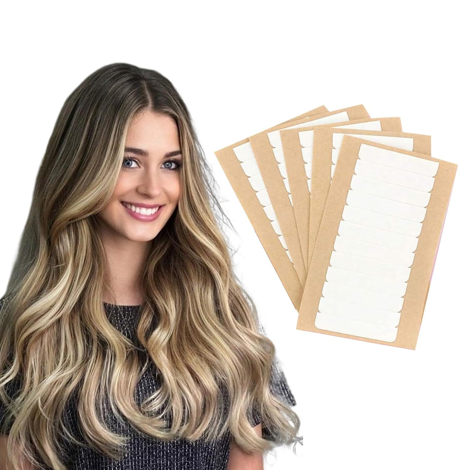 Amazon.com : Sassina Hair Extension Tape 60 Tabs 5 Pieces Double Sided ...
