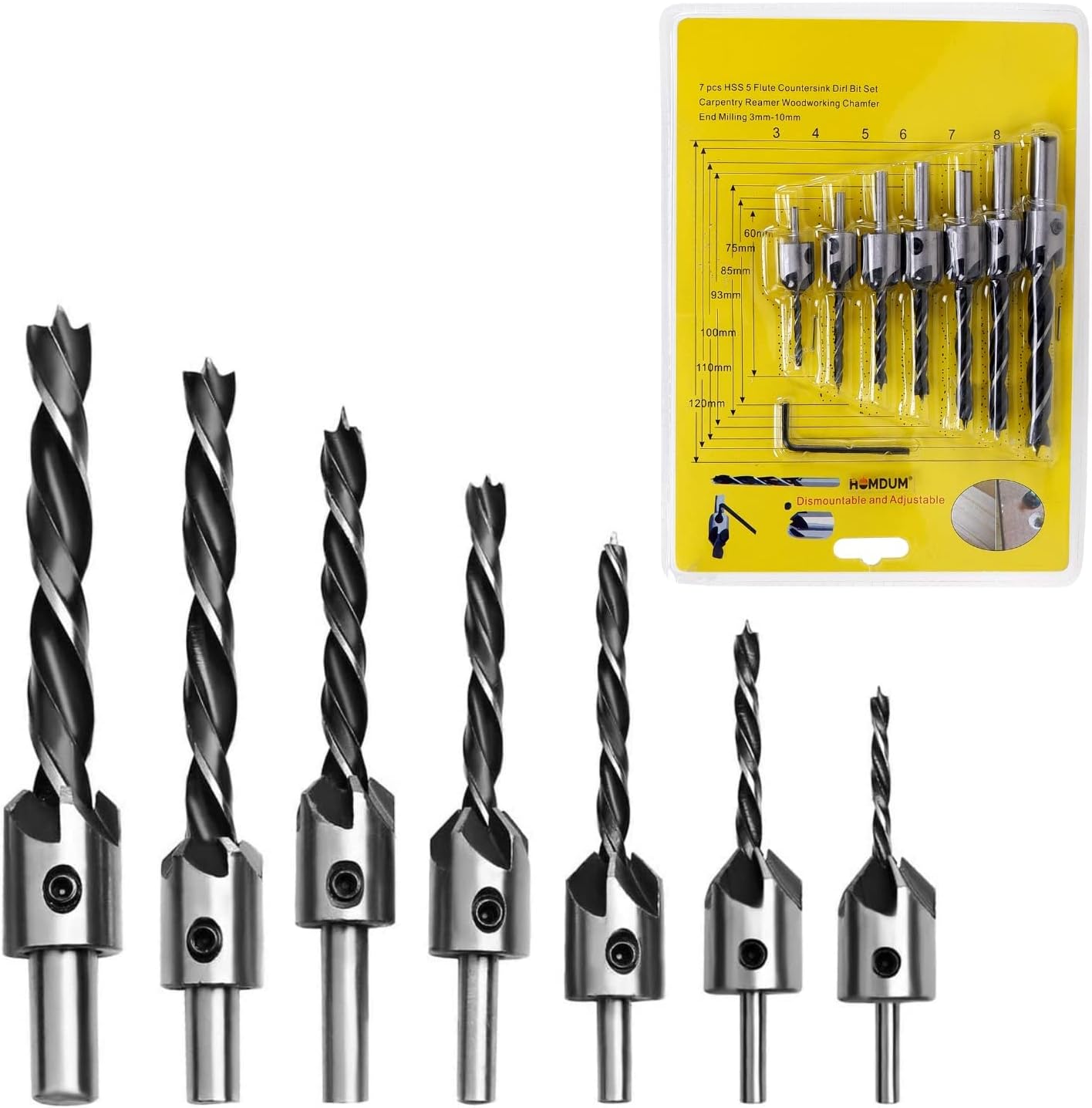 Rangwell NX Drill Bit Set With Countersink Attachment Special Wooden ...