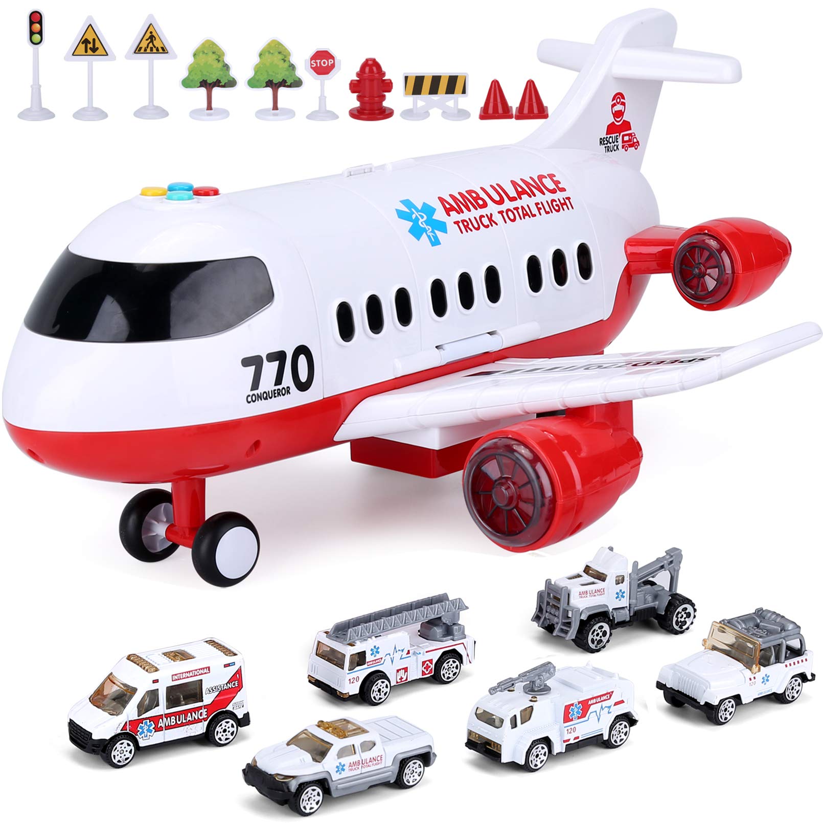 Airplane Toy, Kids Plane with Light and Sound for 3 4...B08FQWJP98 ...