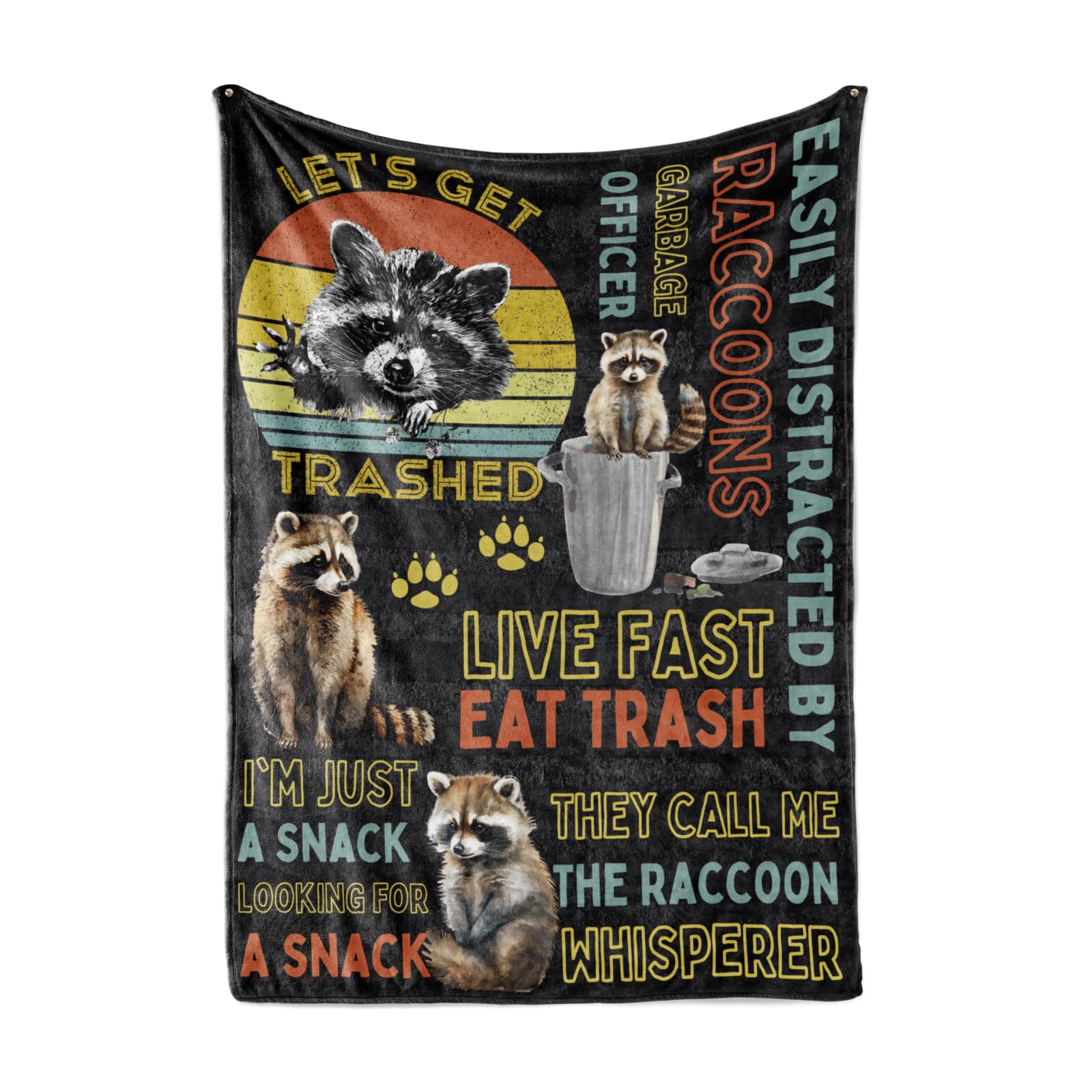 Amazon.com: Raccoon Gifts for Men and Women, Funny Raccoon Blanket, Let ...